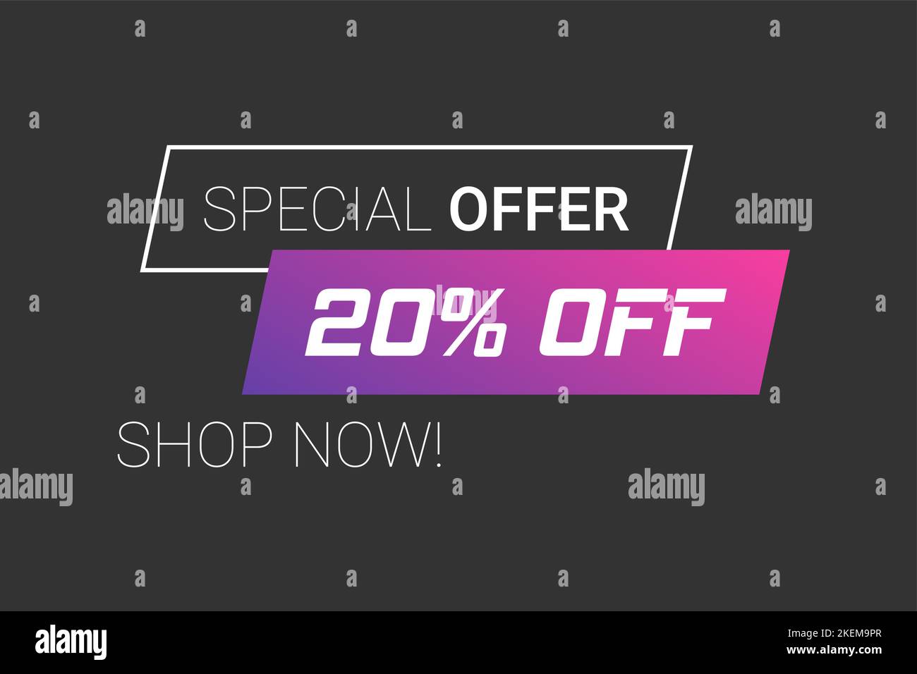special offer 20 percent off discount banner isolated Stock Vector ...