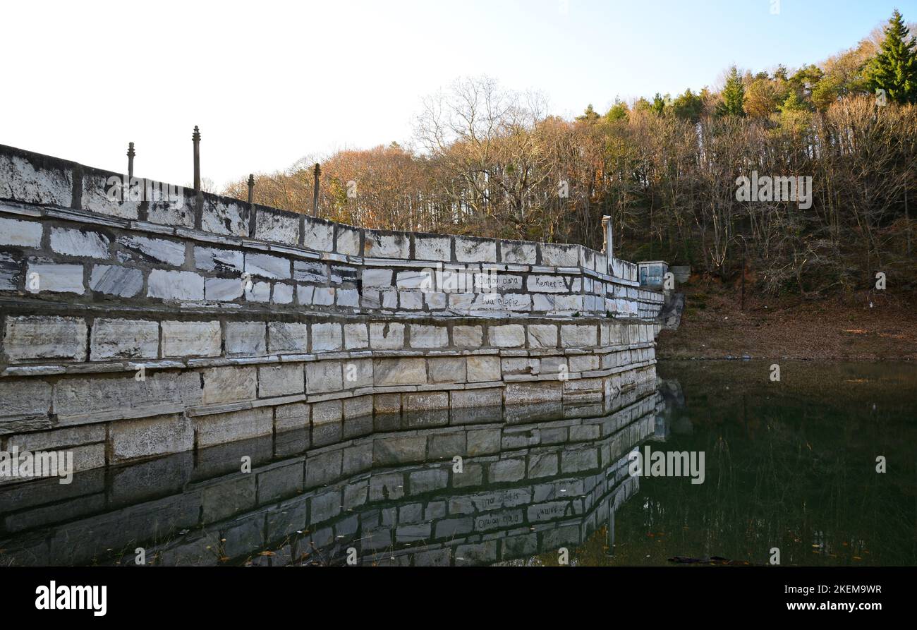 Located in Istanbul, Turkey, Topuzlu Dam was built in 1750 Stock Photo ...