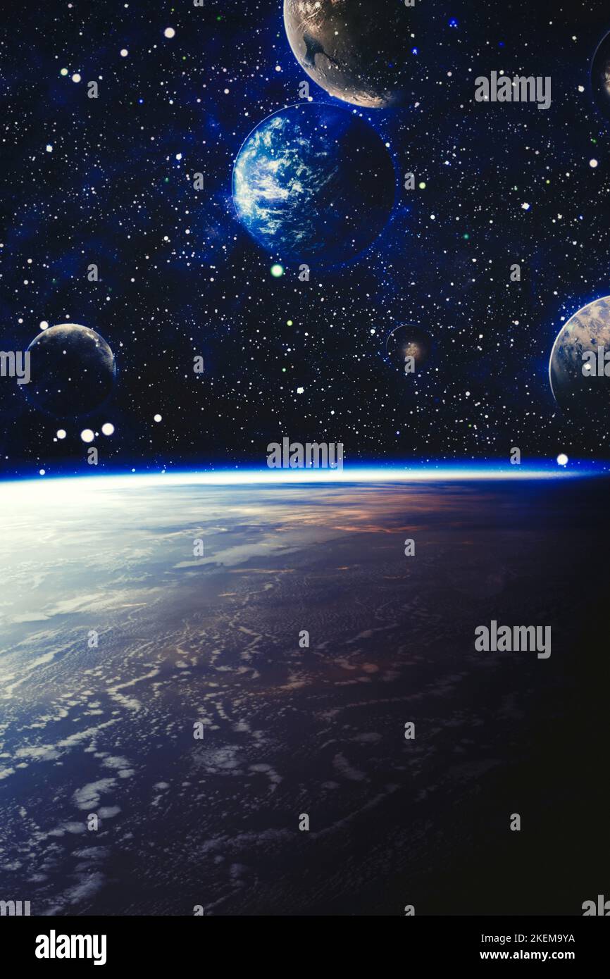 planets, stars and galaxies in outer space showing the beauty of space ...