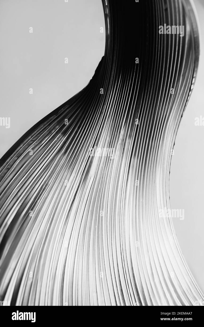 abstract art monochrome wallpaper bw curve lines 3d render Stock Photo ...