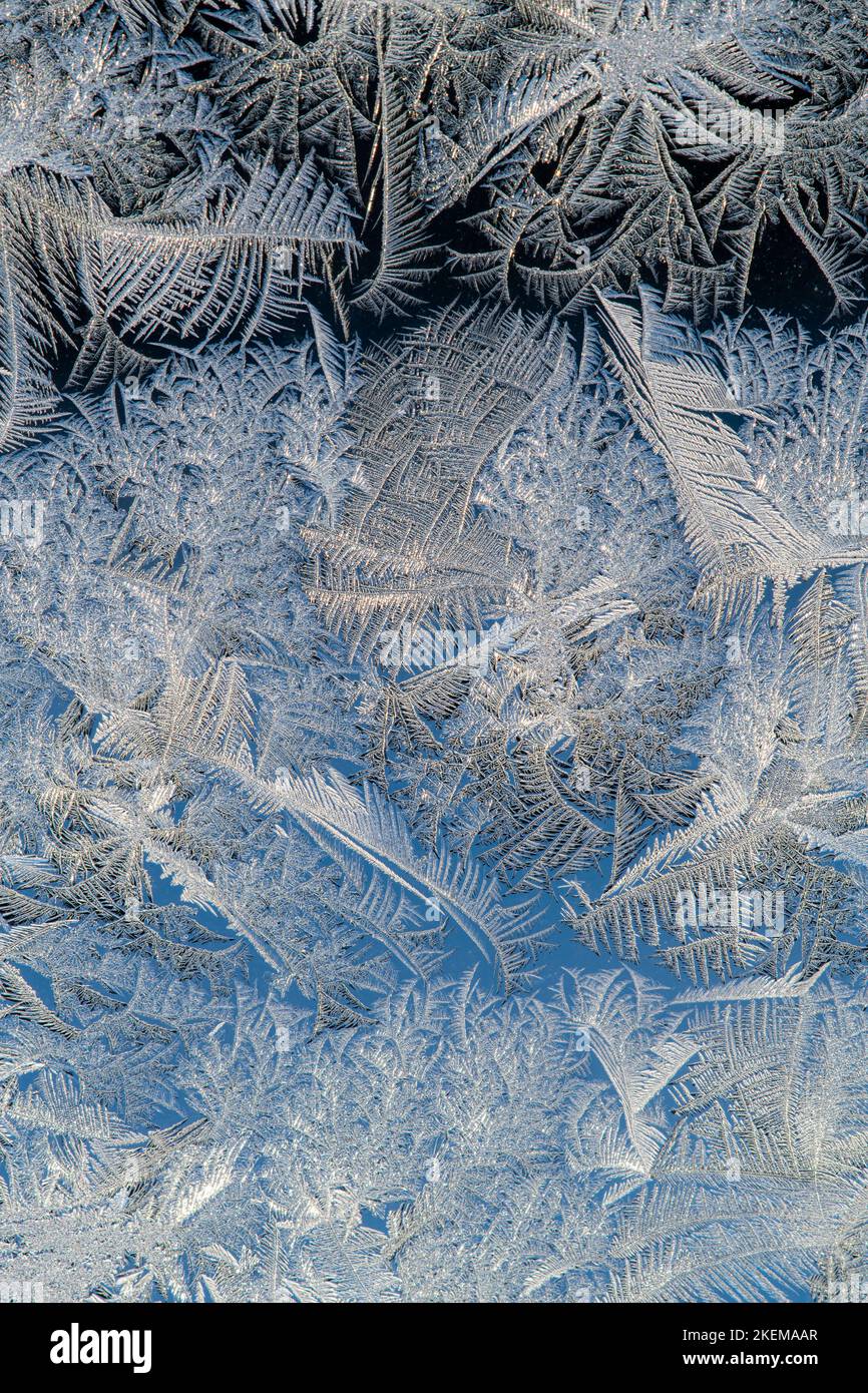 Winter window frost, Greater Sudbury, Ontario, Canada Stock Photo - Alamy