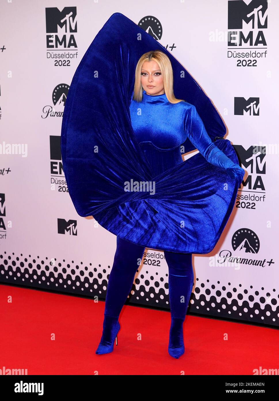 Bebe Rexha attending the MTV Europe Music Awards 2022 held at the PSD ...