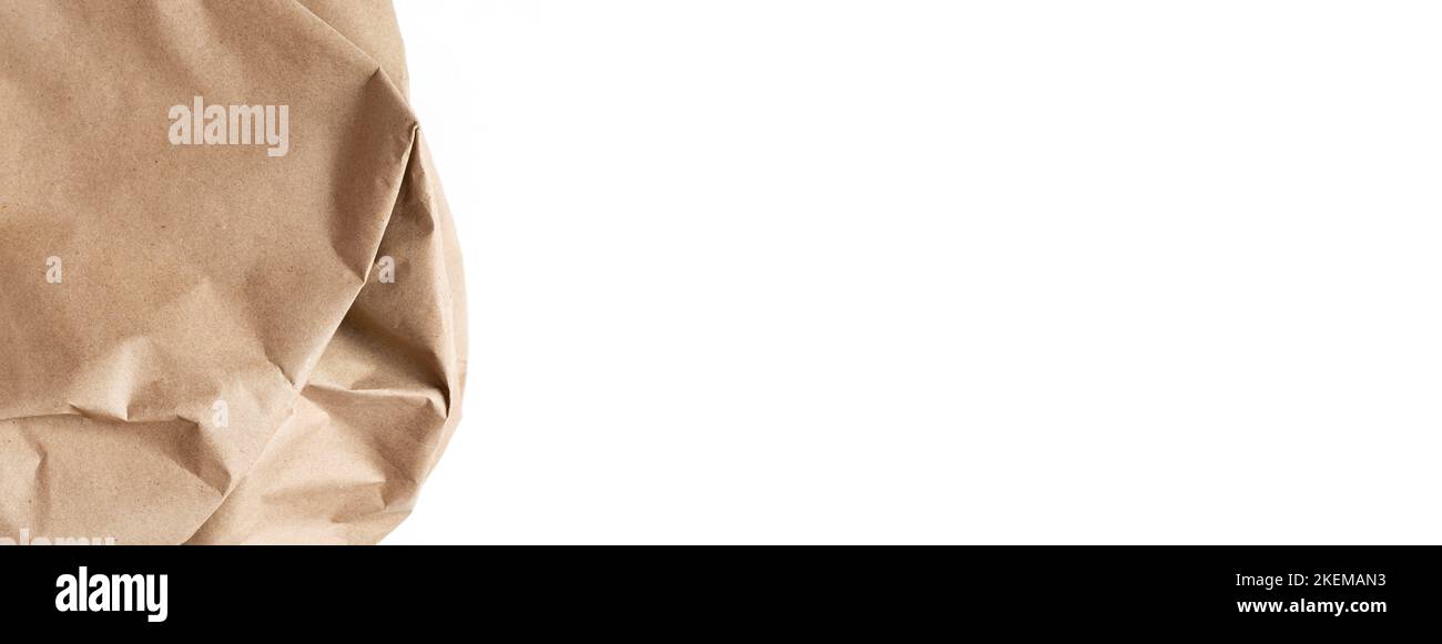 Round craft wrapping paper isolated on white background Stock Photo - Alamy