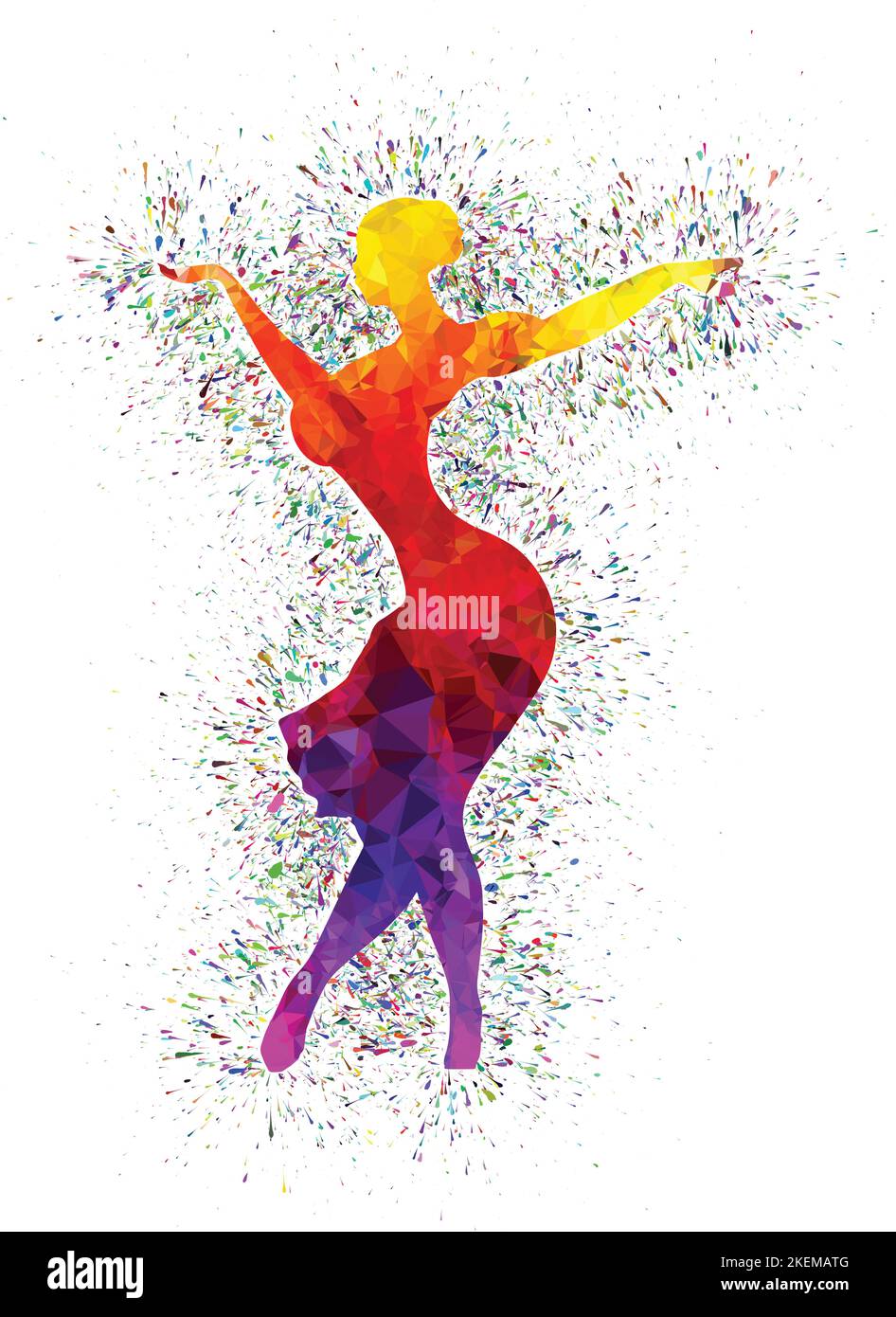 Disco Dancer Silhouette Cutout