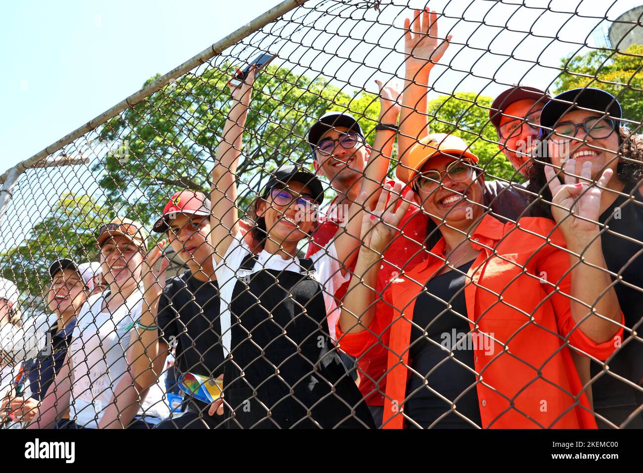 Circuit atmosphere - fans. Brazilian Grand Prix, Sunday 13th November ...