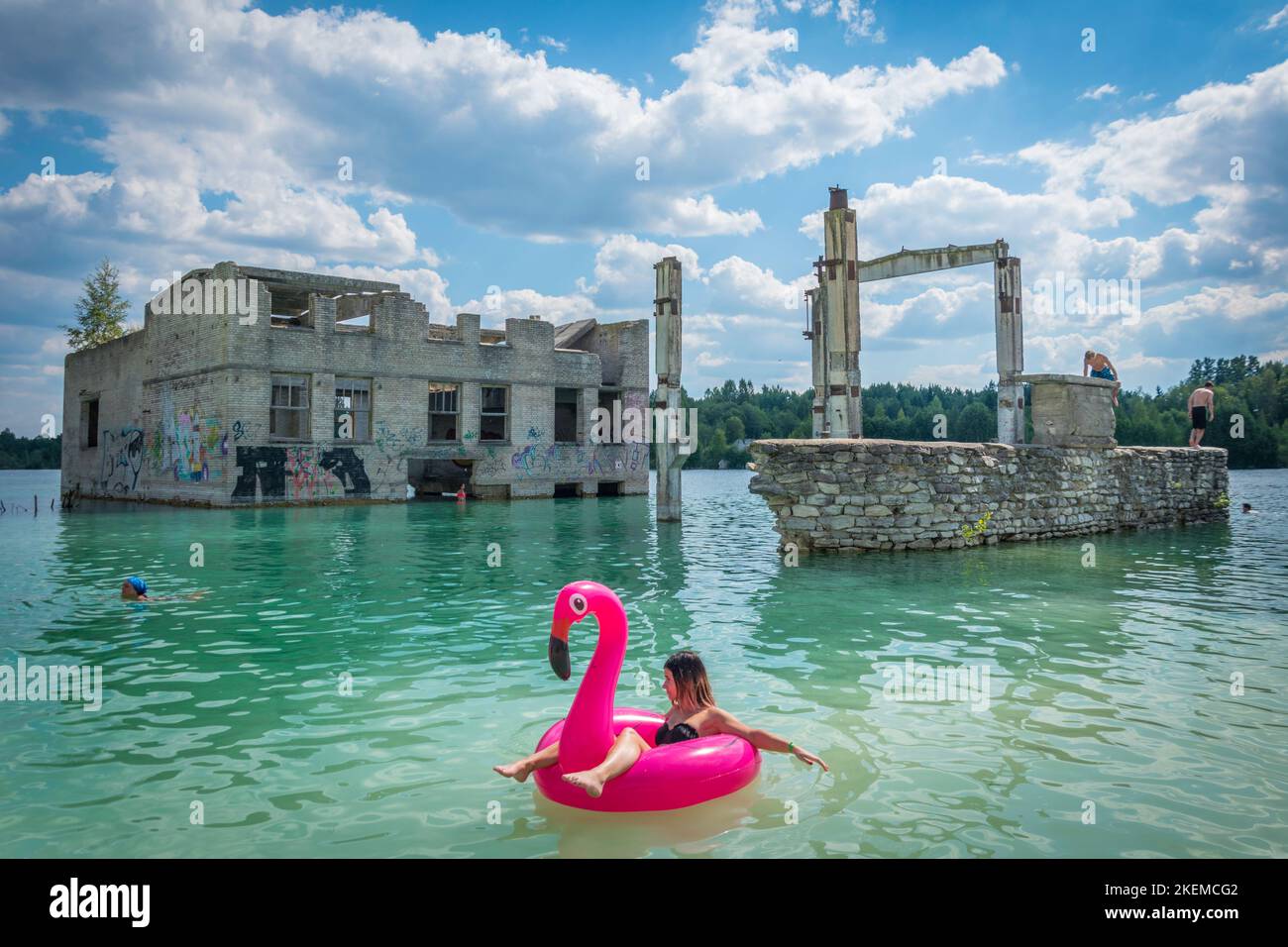abandoned quarry in Rummu, Estonia Stock Photo - Alamy