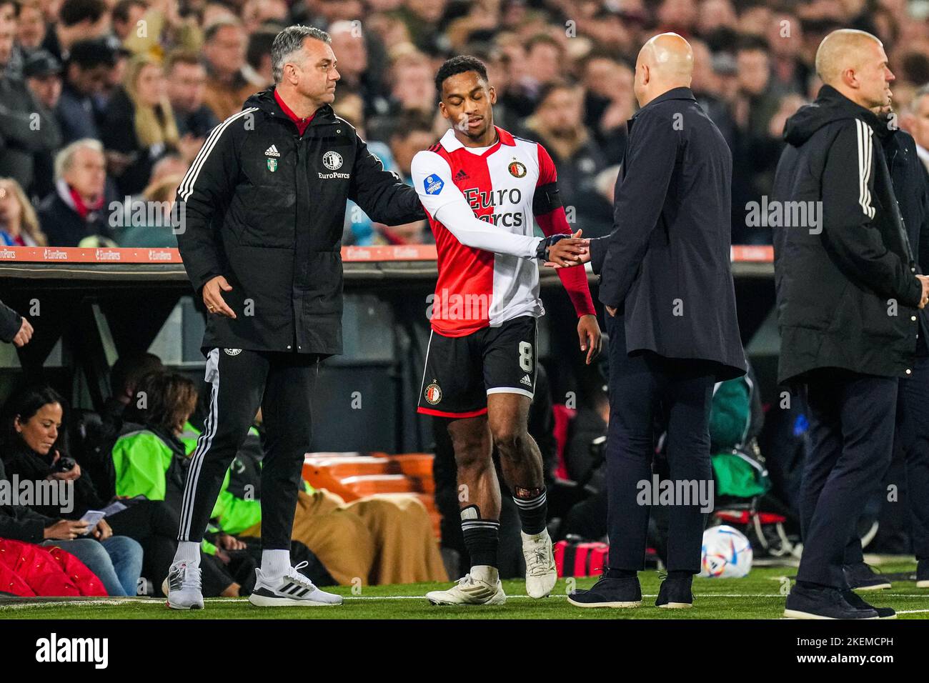 Rotterdam - Feyenoord assistent-trainer Marino Pusic, Quinten Timber of ...