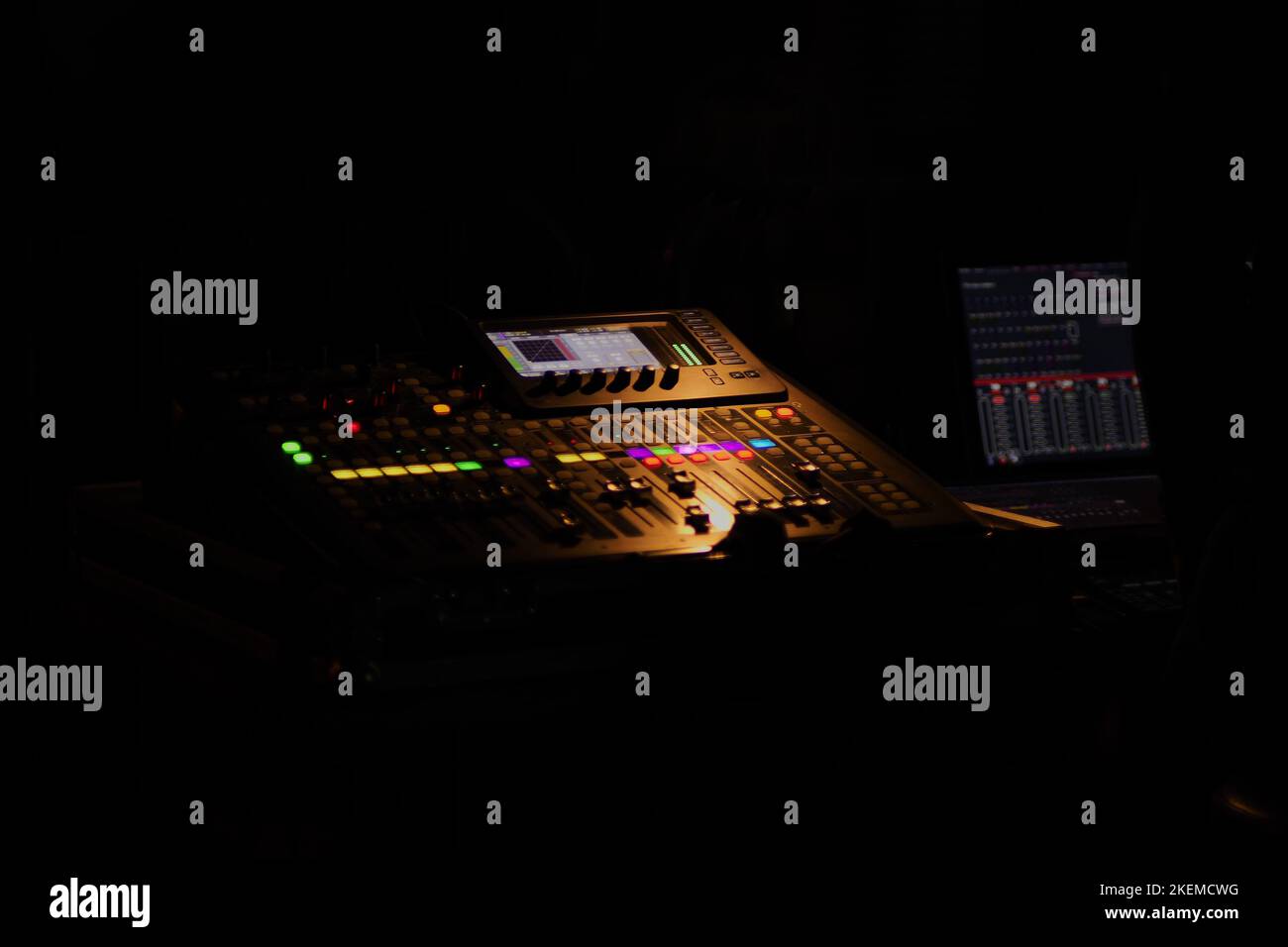 The soundcraft for recording studio in the dark Stock Photo - Alamy