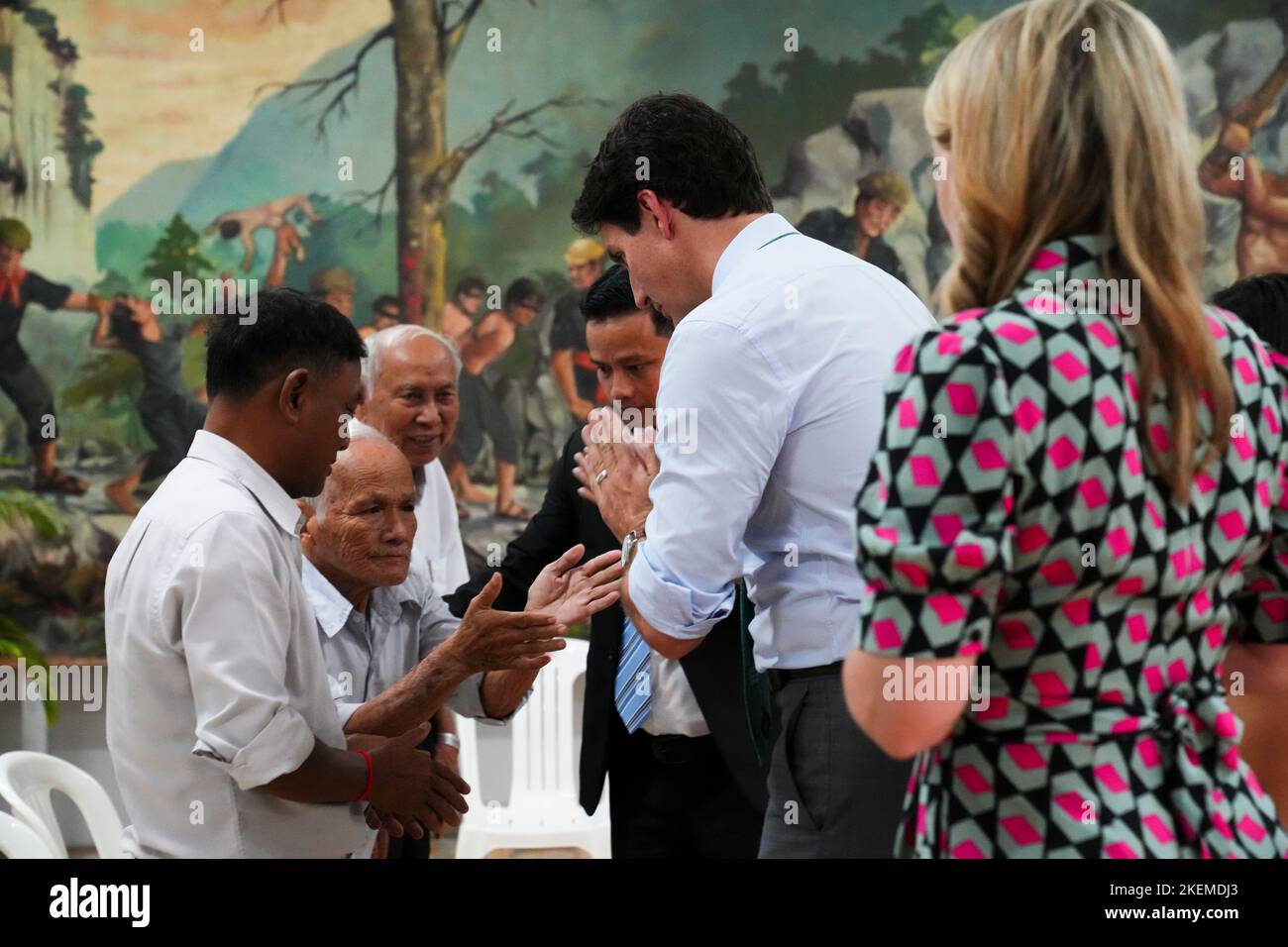 Prime Minister Justin Trudeau meets with survivors as he visits the ...