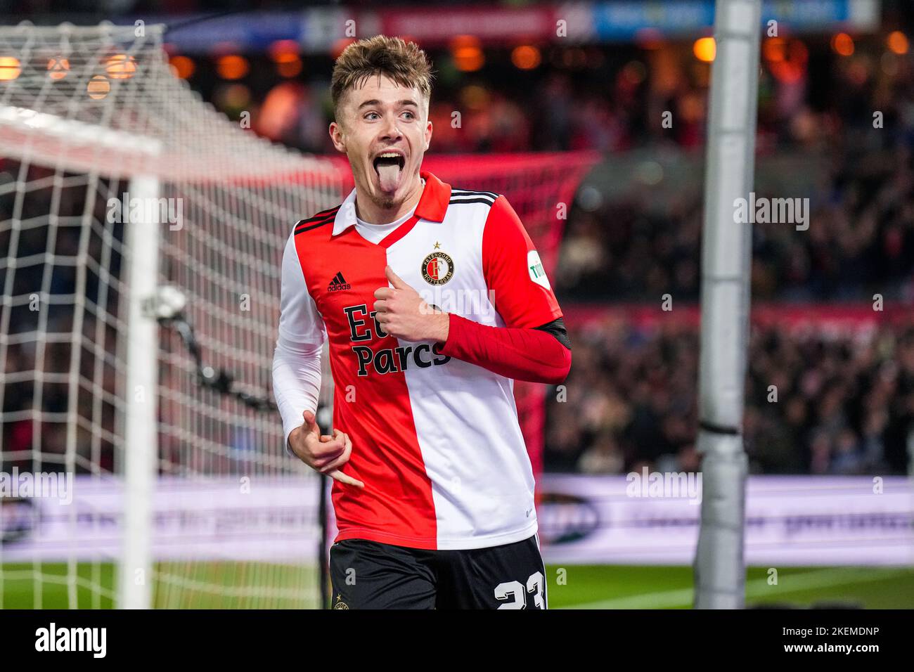 Rotterdam - Patrik Walemark of Feyenoord celebrates the 5-1 during the ...