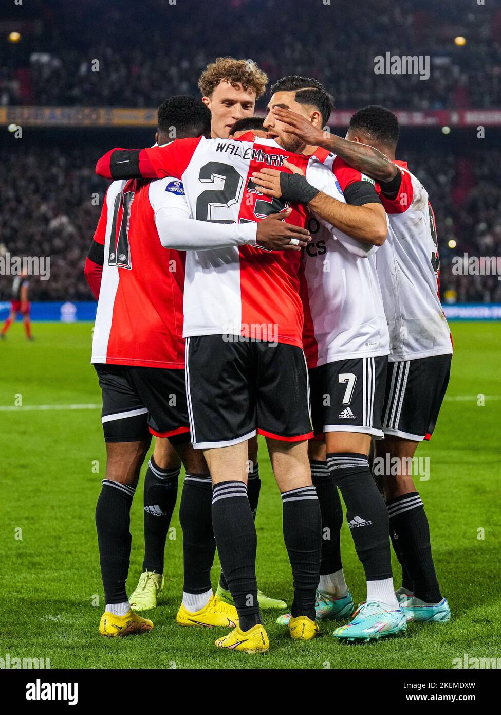 Rotterdam - Patrik Walemark of Feyenoord celebrates the 5-1 during the ...