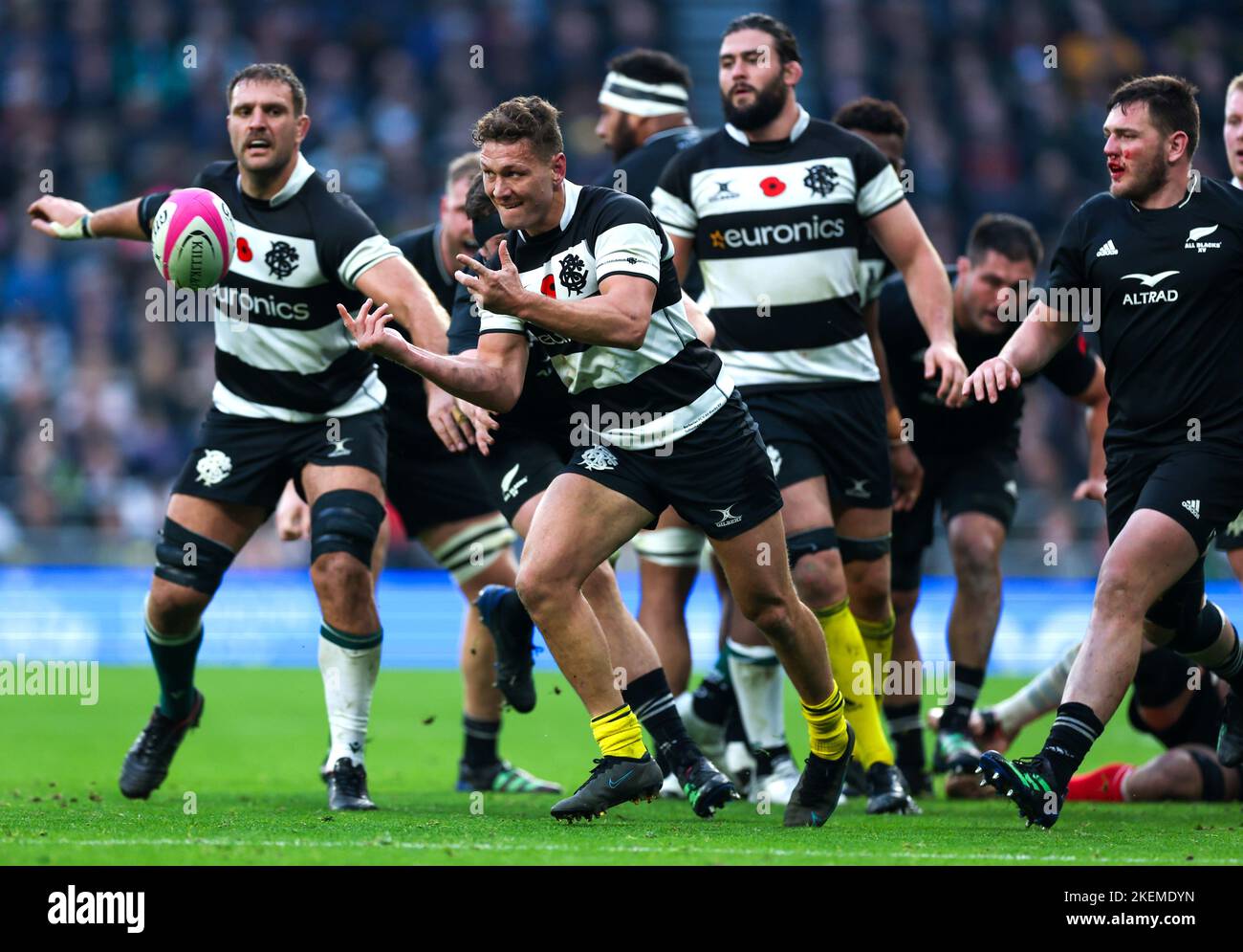 Barbarians Tawera Kerr Barlow in action during the Autumn International ...
