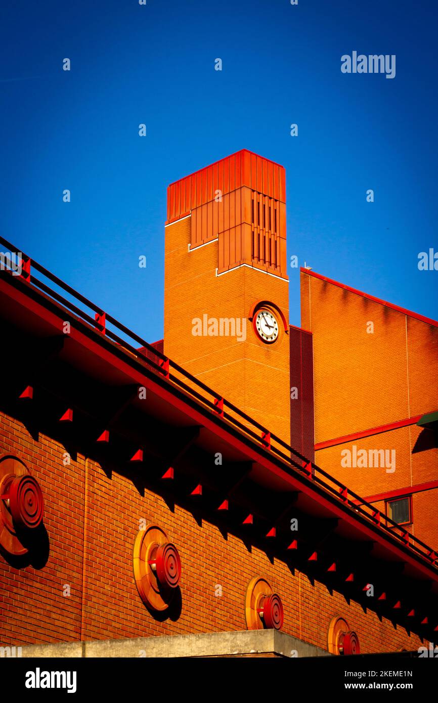 Exterior of the British Library Tower, St Pancras, Euston, London UK ...