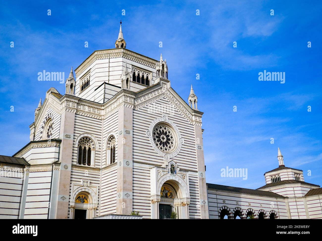 The cemetery in Milan, Cimitero Monumentale di Milano, Italy Stock ...