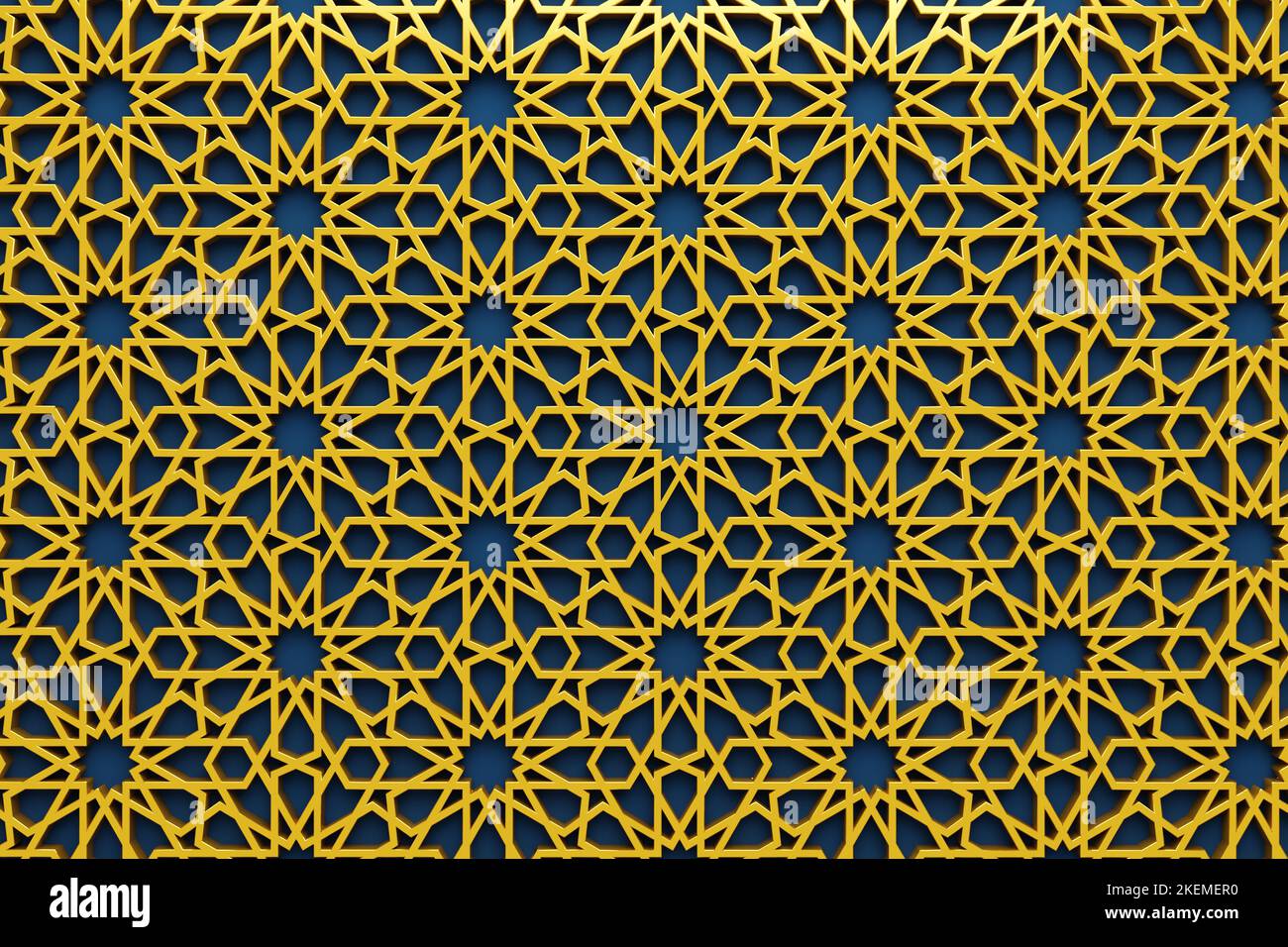 Abstract Golden Arabic Traditional Middle Eastern Pattern 3D ...