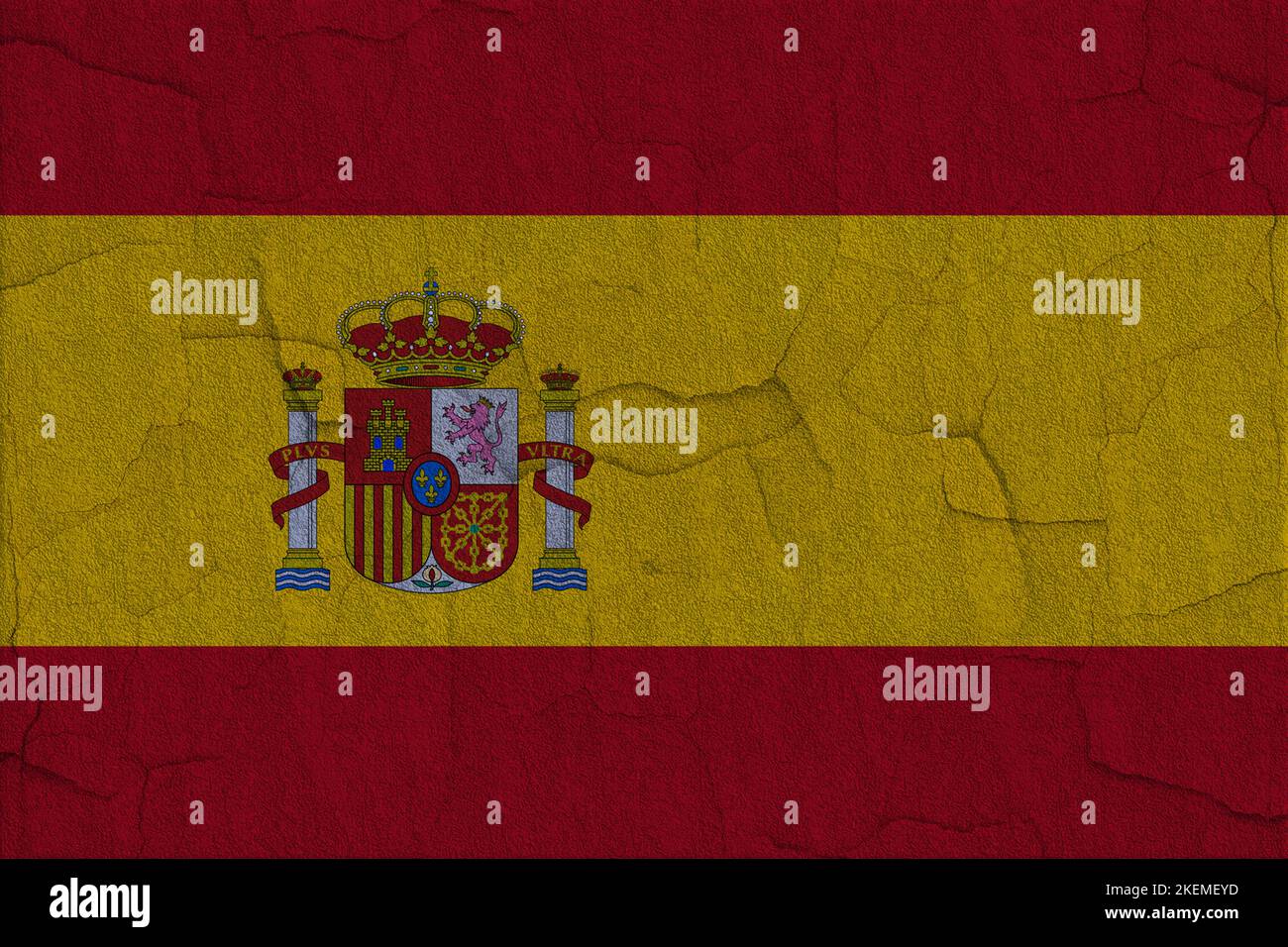 Close-up of Spaun flag cracked stucco wall Stock Photo - Alamy