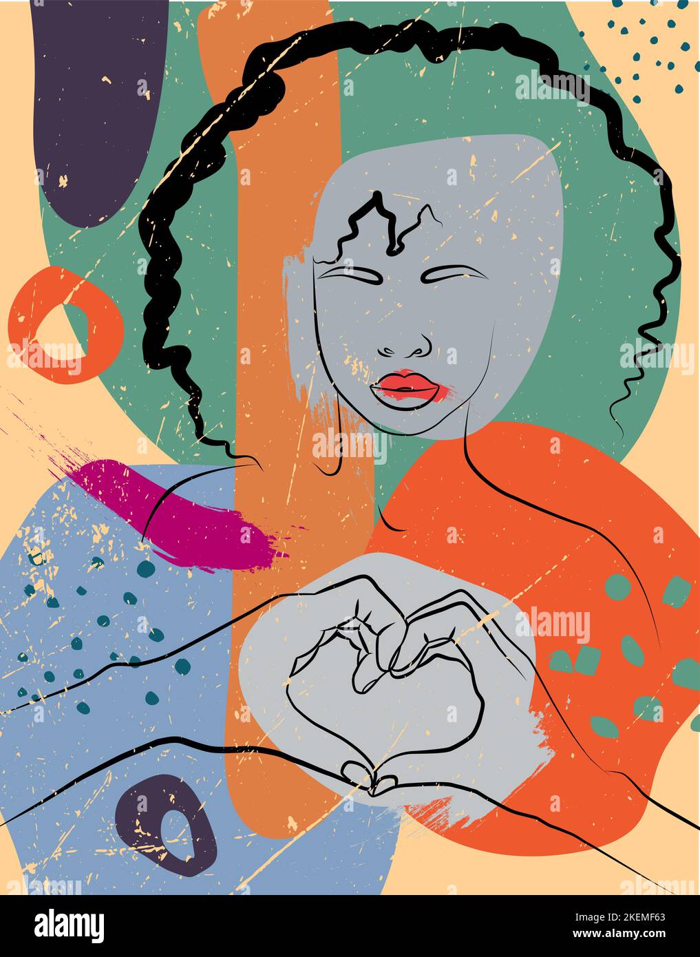 Fashion beauty portrait beautiful Stock Vector Images - Alamy