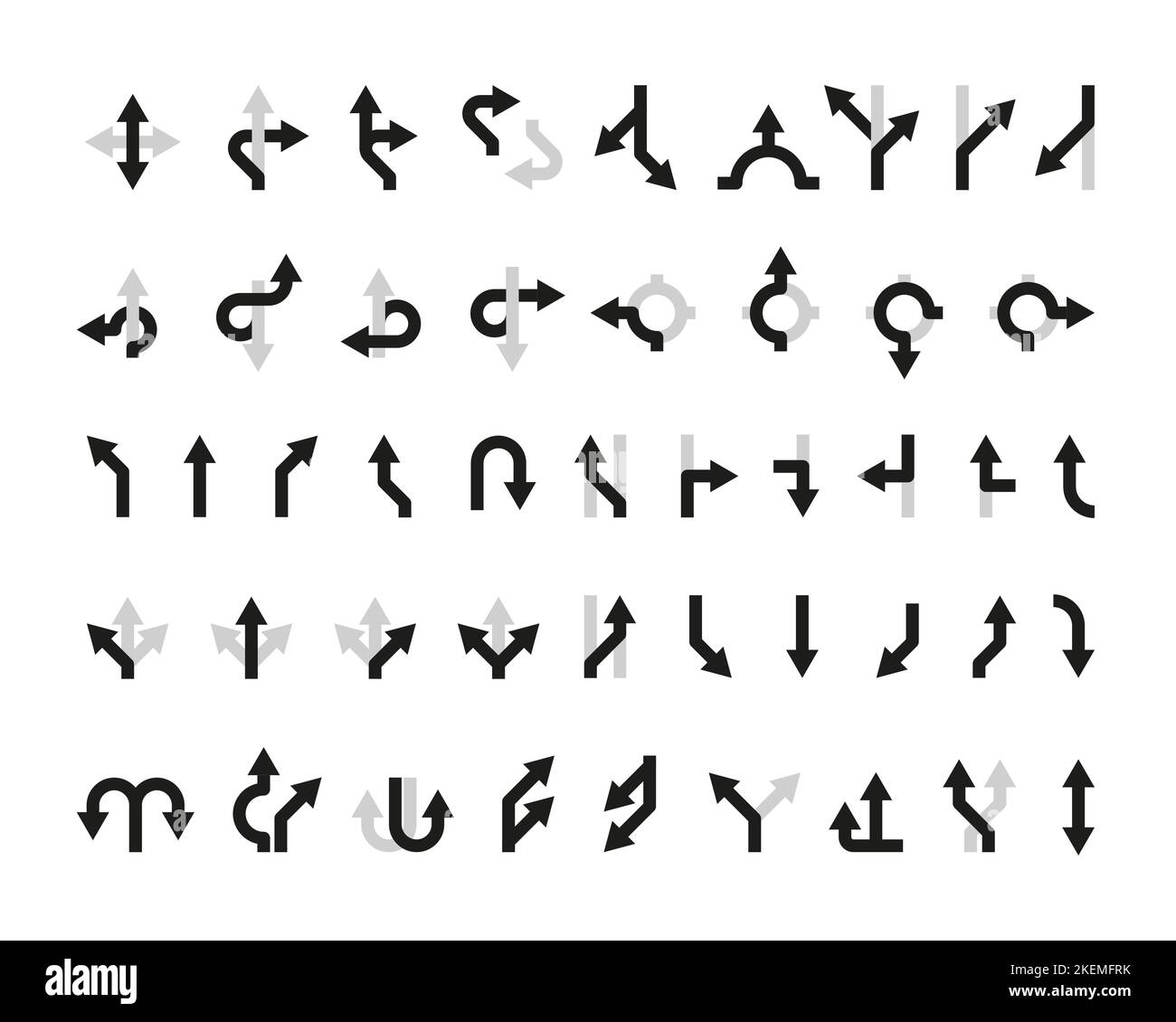 Navigation way pointers vector hi-res stock photography and images - Alamy