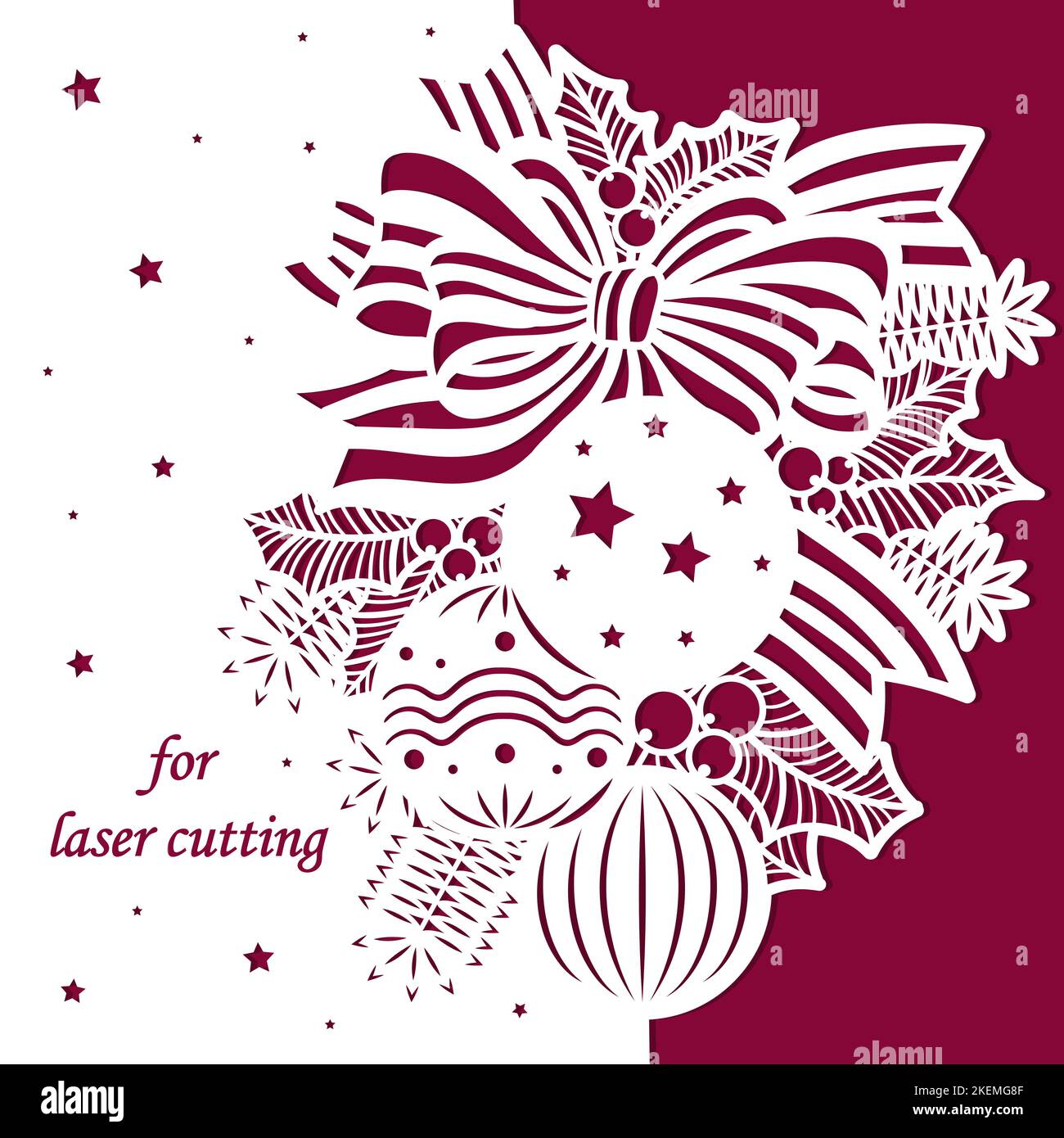 Laser Christmas Cards Templates Christmas Laser Cut Cards Vector