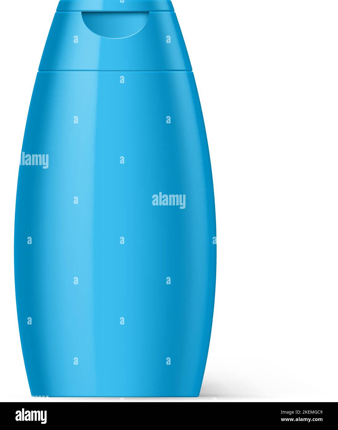 Blue Bottle Shampoo Packaging Isolated over White Background Stock ...