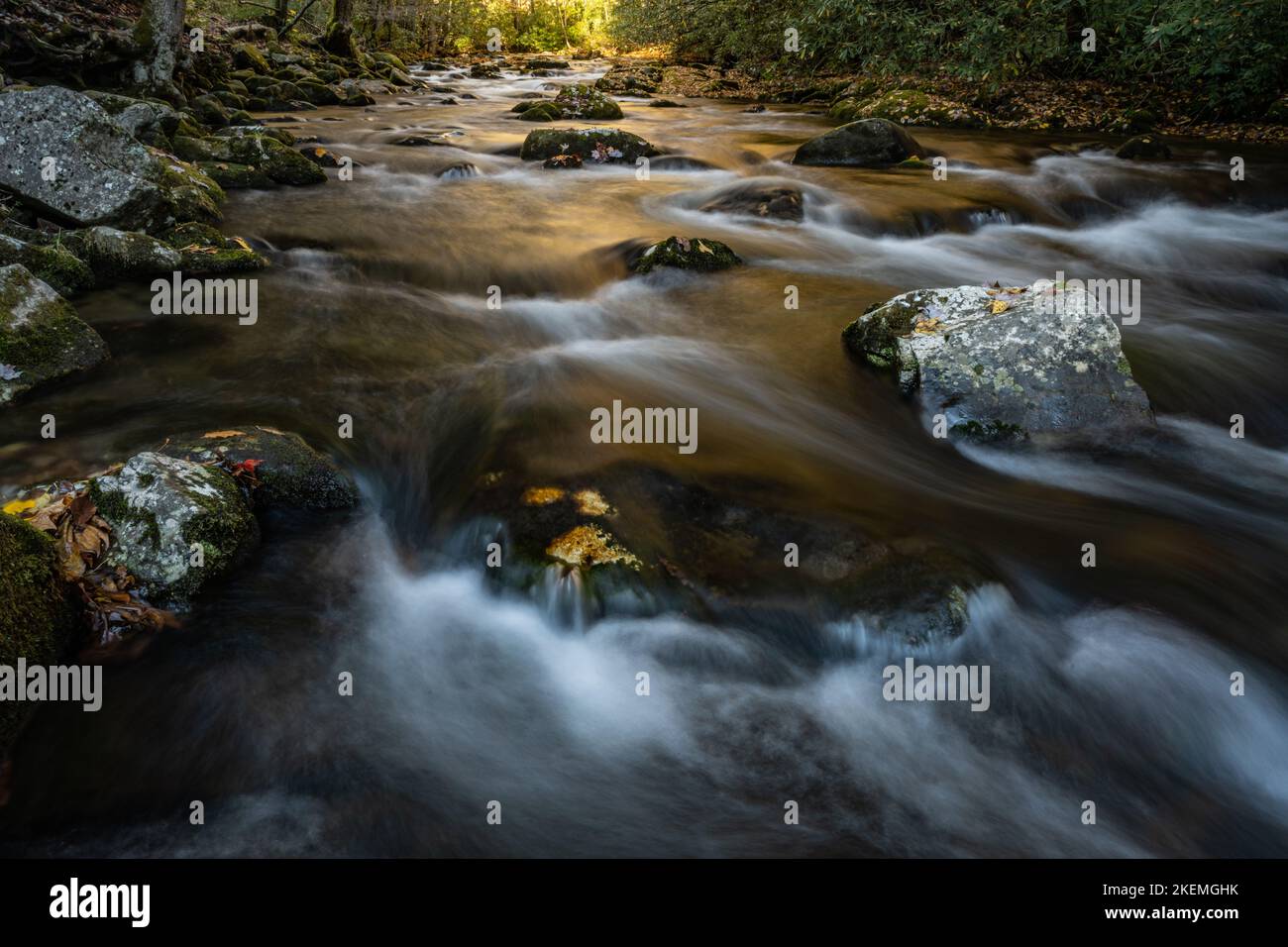 Rocks and Water In Oconaluftee River in Great Smoky Mountains National Park Stock Photo - Alamy