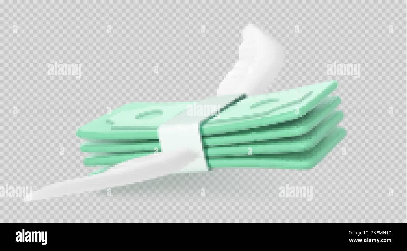 3d render money fly, dollars stack with white wings flying isolated on ...