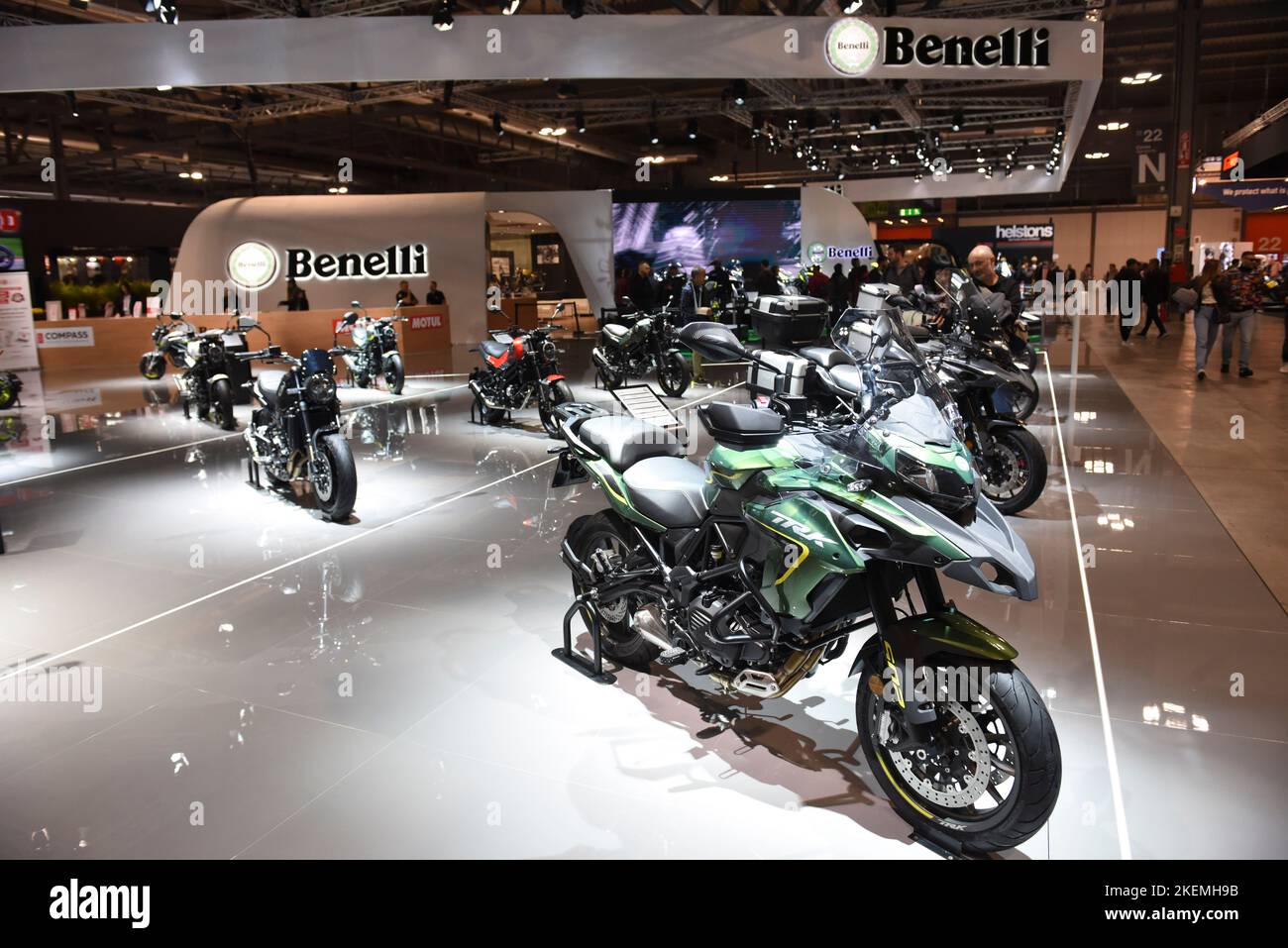Milan, Italy. 12th Nov, 2022. A general view at the BENELLI stand, at ...