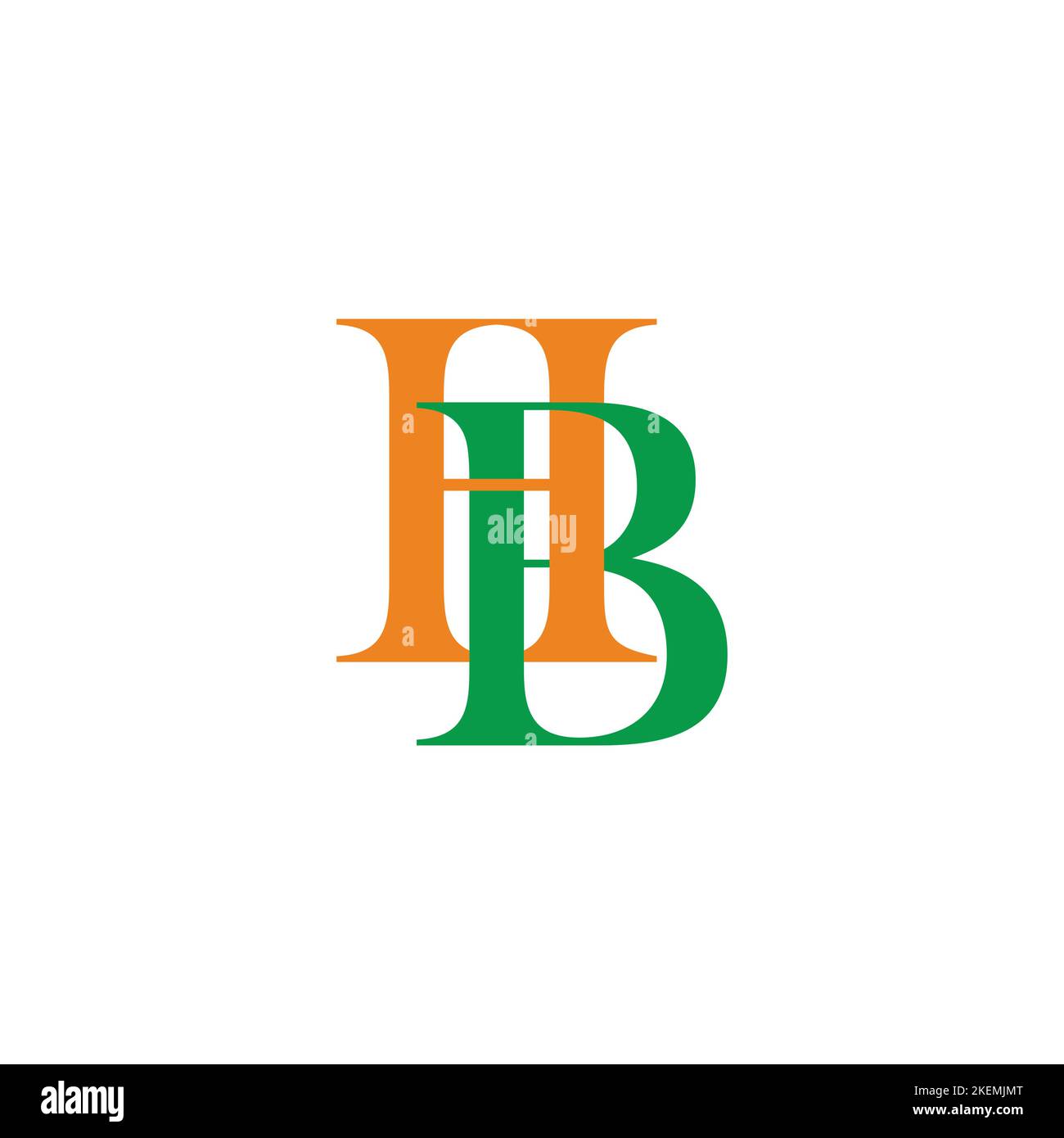 letter bh colorful simple overlap logo vector Stock Vector Image & Art ...