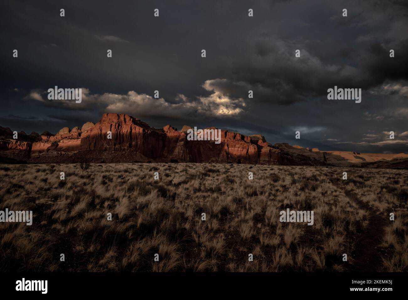 Sunset Lights The Cliffs Viewed From The Fremont Gorge Overlook Trail ...