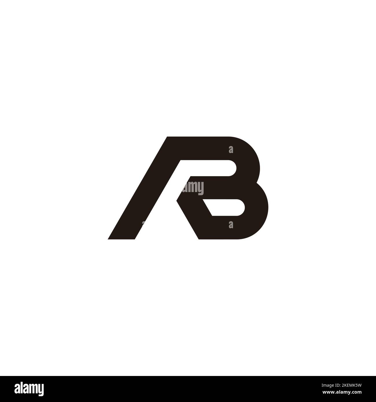 letter ab linked geometric line simple logo vector Stock Vector Image ...