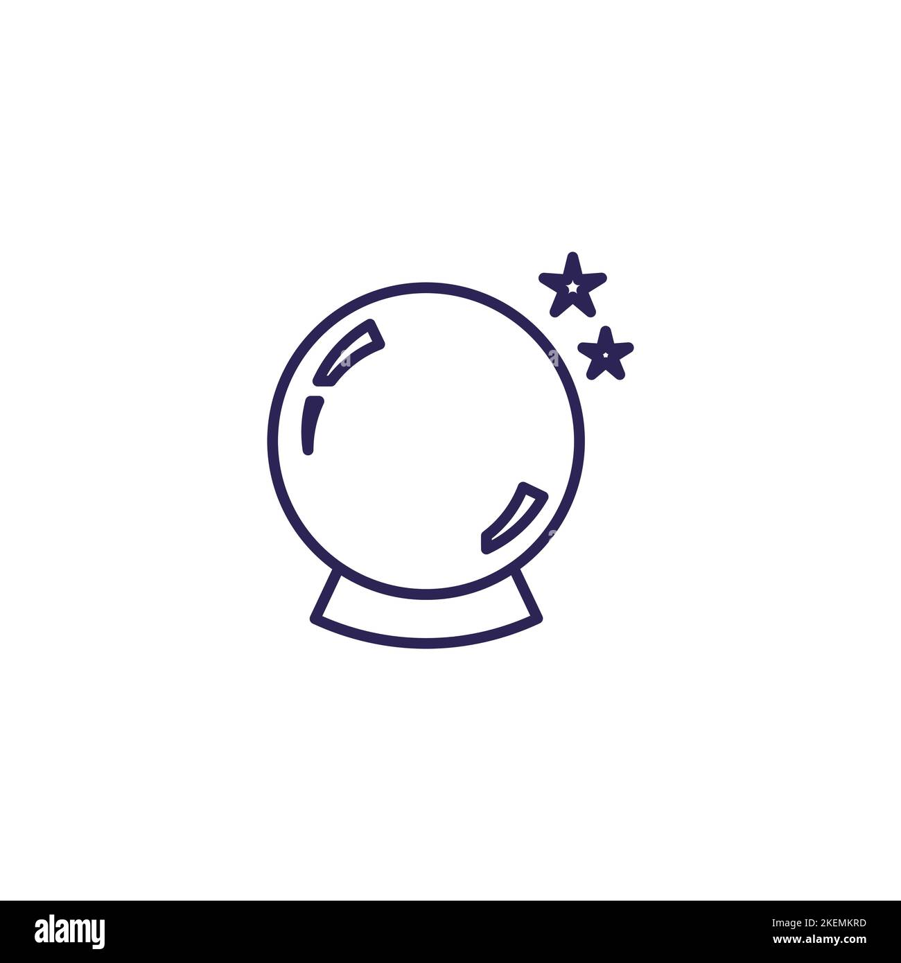 Magic ball icon. Crystal sphere sign. Vector glass magical object Stock ...