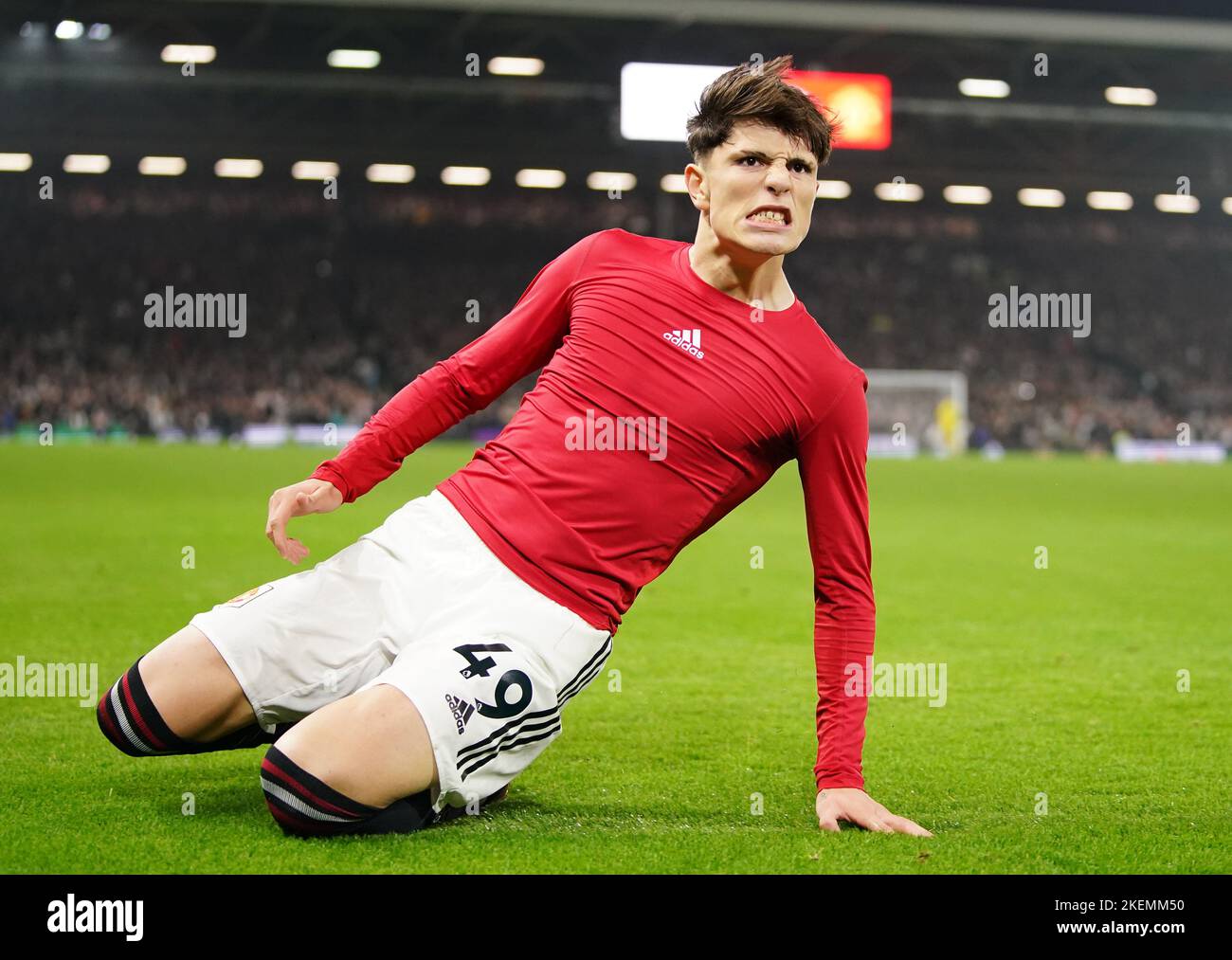 Manchester United's Alejandro Garnacho celebrates after he scores his ...