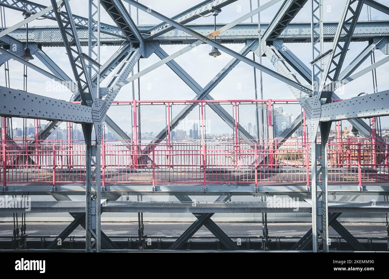 Williamsburg Bridge connecting Manhattan with Brooklyn, New York City ...