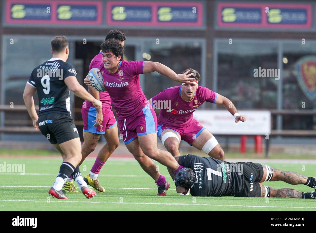 Rome, Italy. 13th Nov, 2022. Michele Mancini Parri (Fiamme Oro Rugby ...