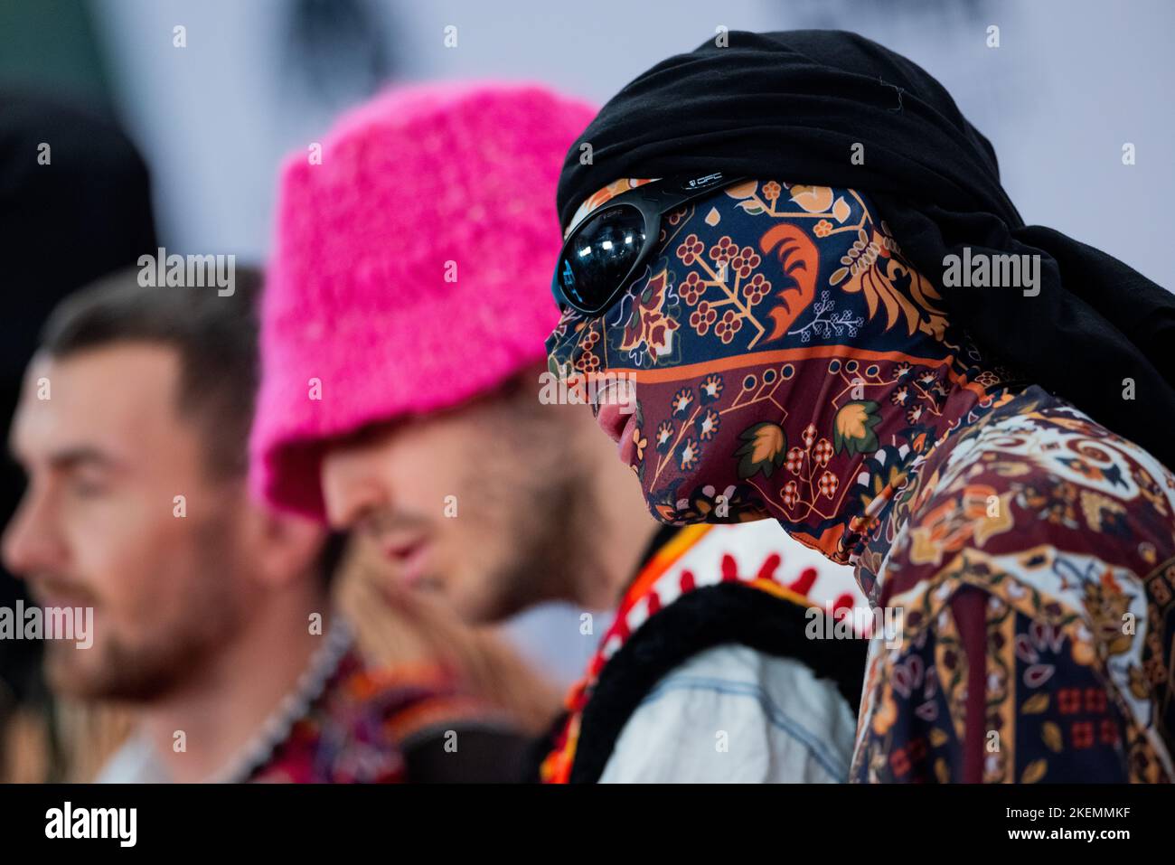 Duesseldorf, Germany. 13th Nov, 2022. Kalush Orchestra walks the red ...