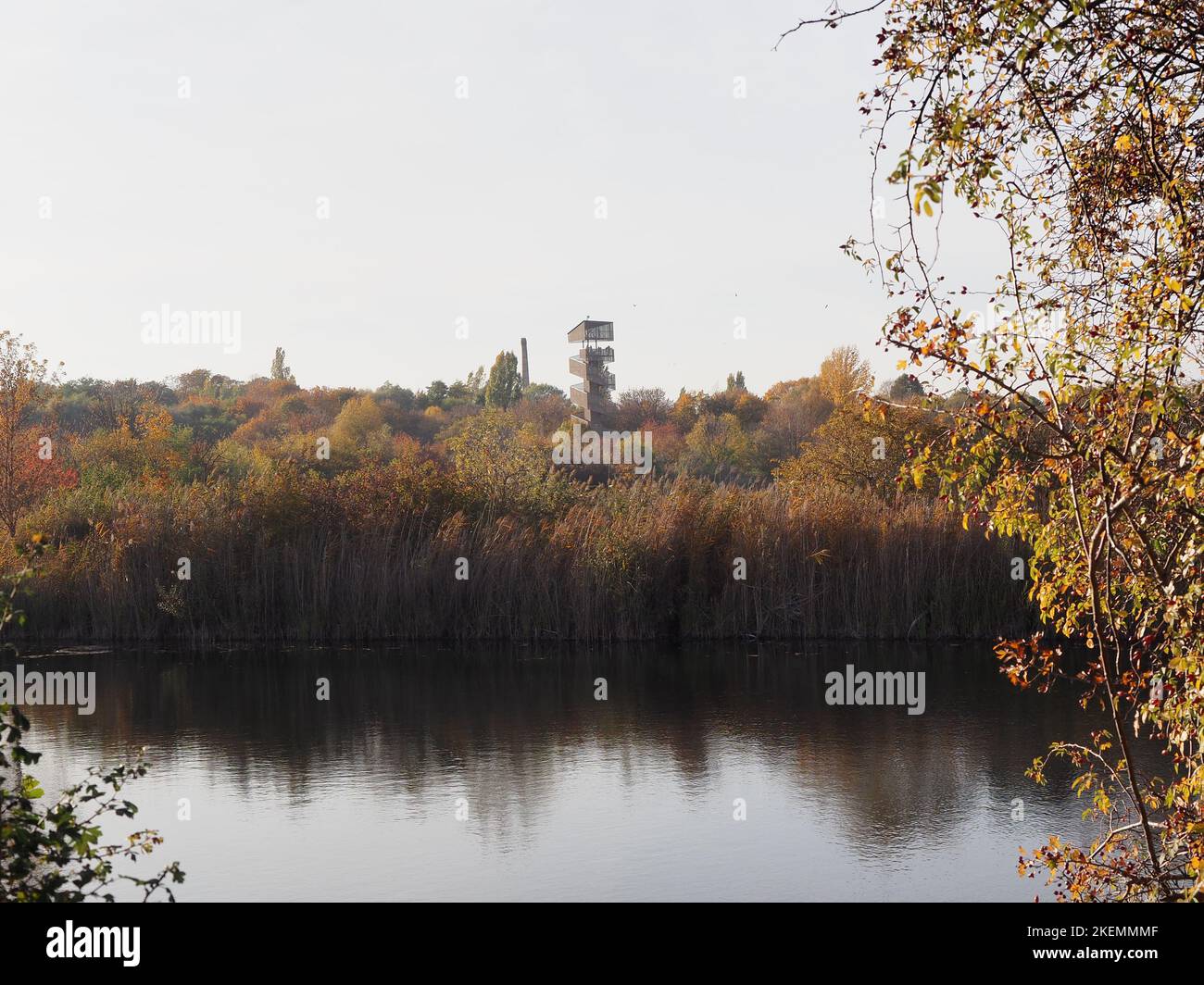 Observation / Lookout Tower in Park Szachty in Poznan, Poland Stock ...