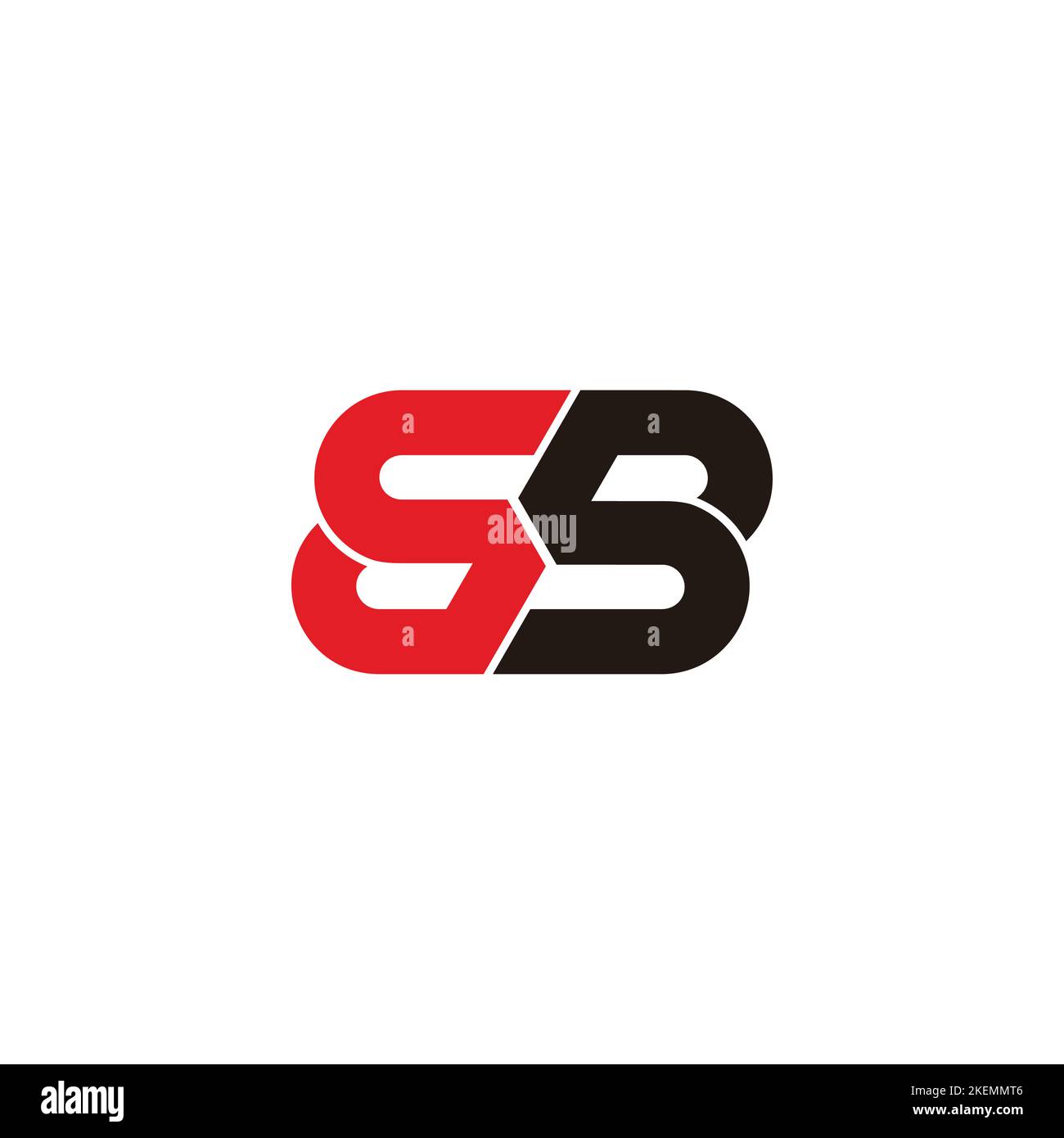 letter sb ambigram simple geometric logo vector Stock Vector Image ...