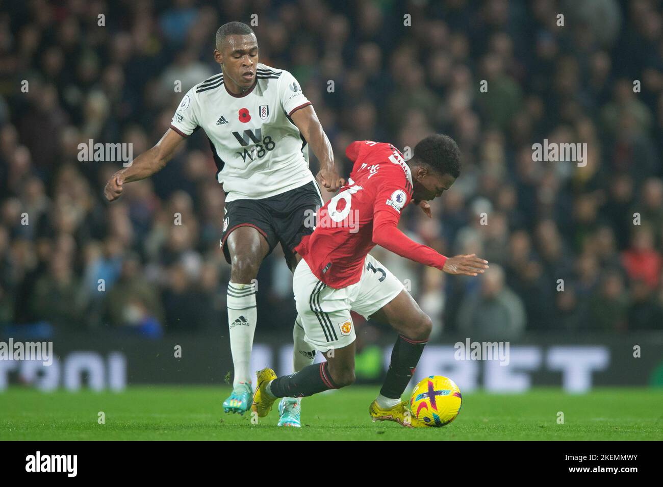 London, UK. 13th Nov, 2022. Anthony Elanga of Manchester United is ...