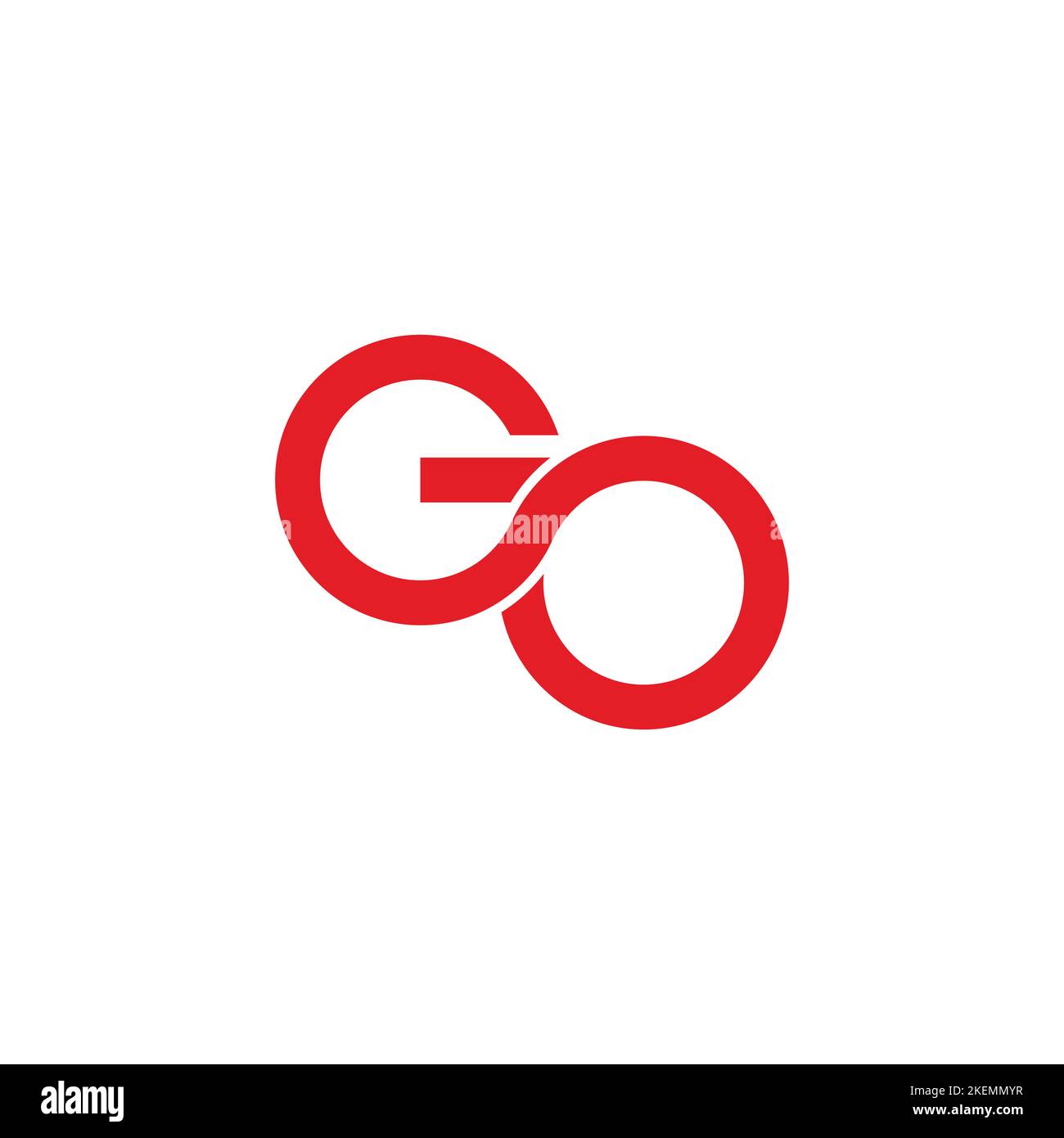letter go curves linked design symbol vector Stock Vector Image & Art ...