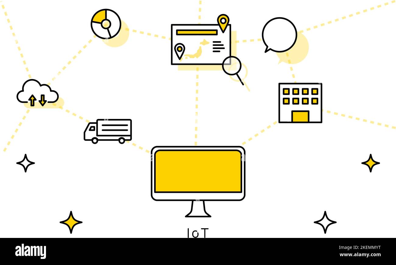 Image of IoT, illustration of a system for logistics system and ...