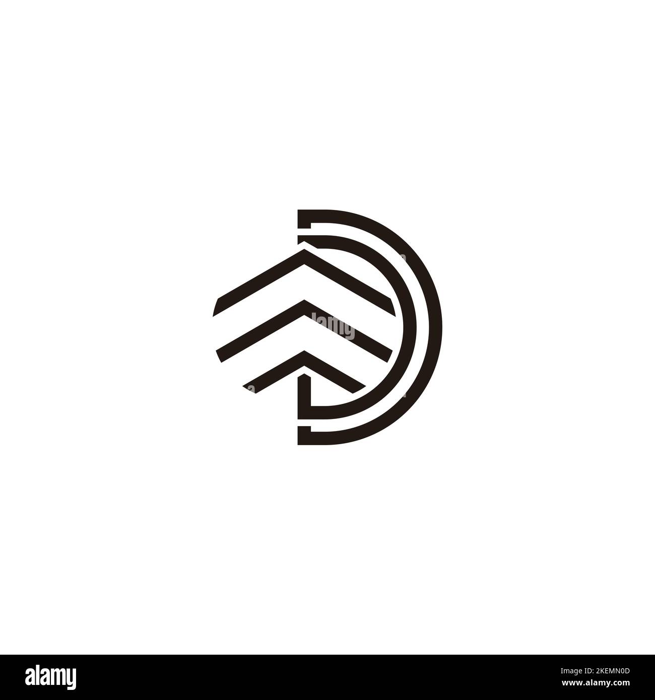 letter d abstract building line simple logo vector Stock Vector Image ...