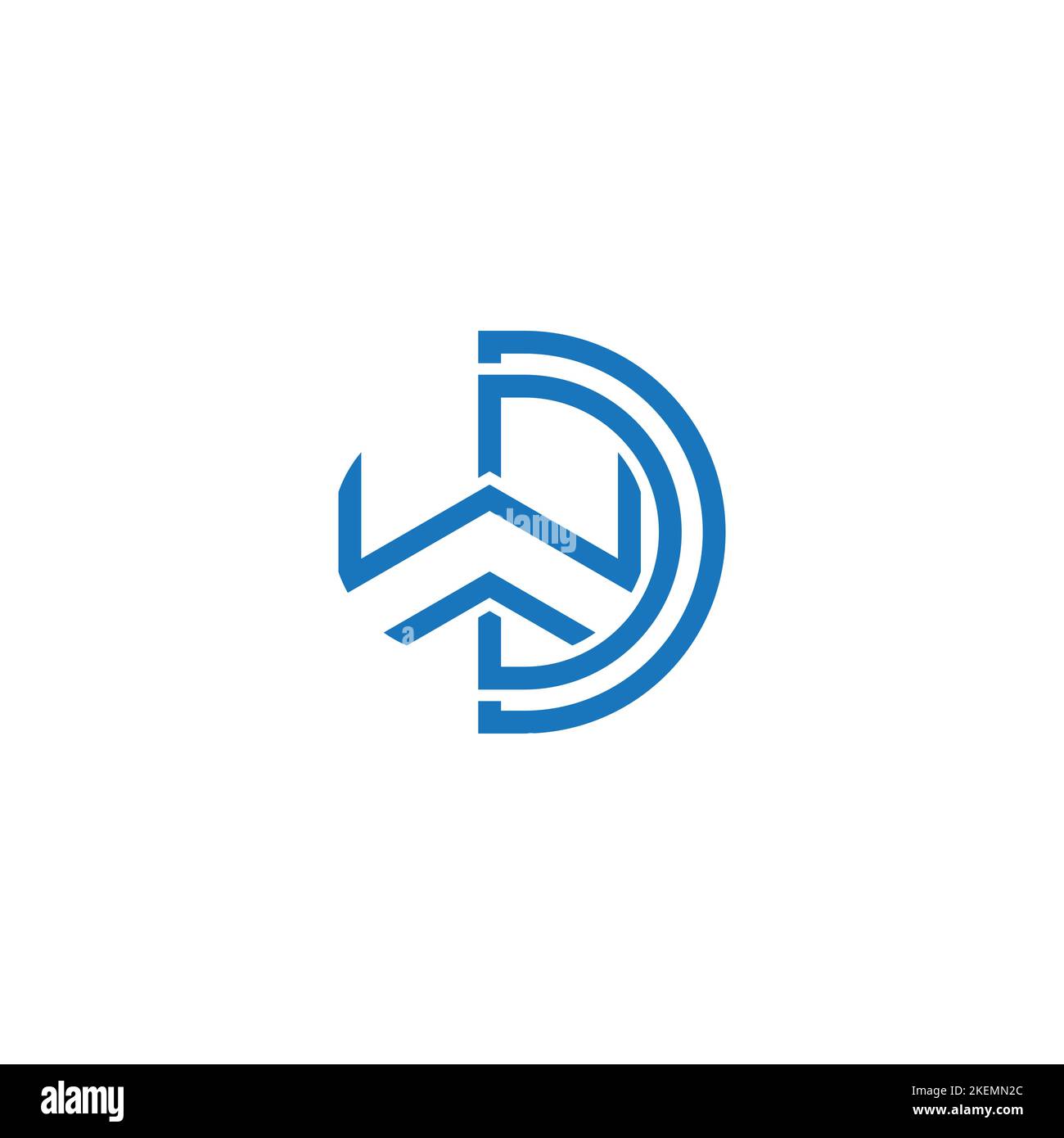 letter wd stripes geometric line logo vector Stock Vector Image & Art ...