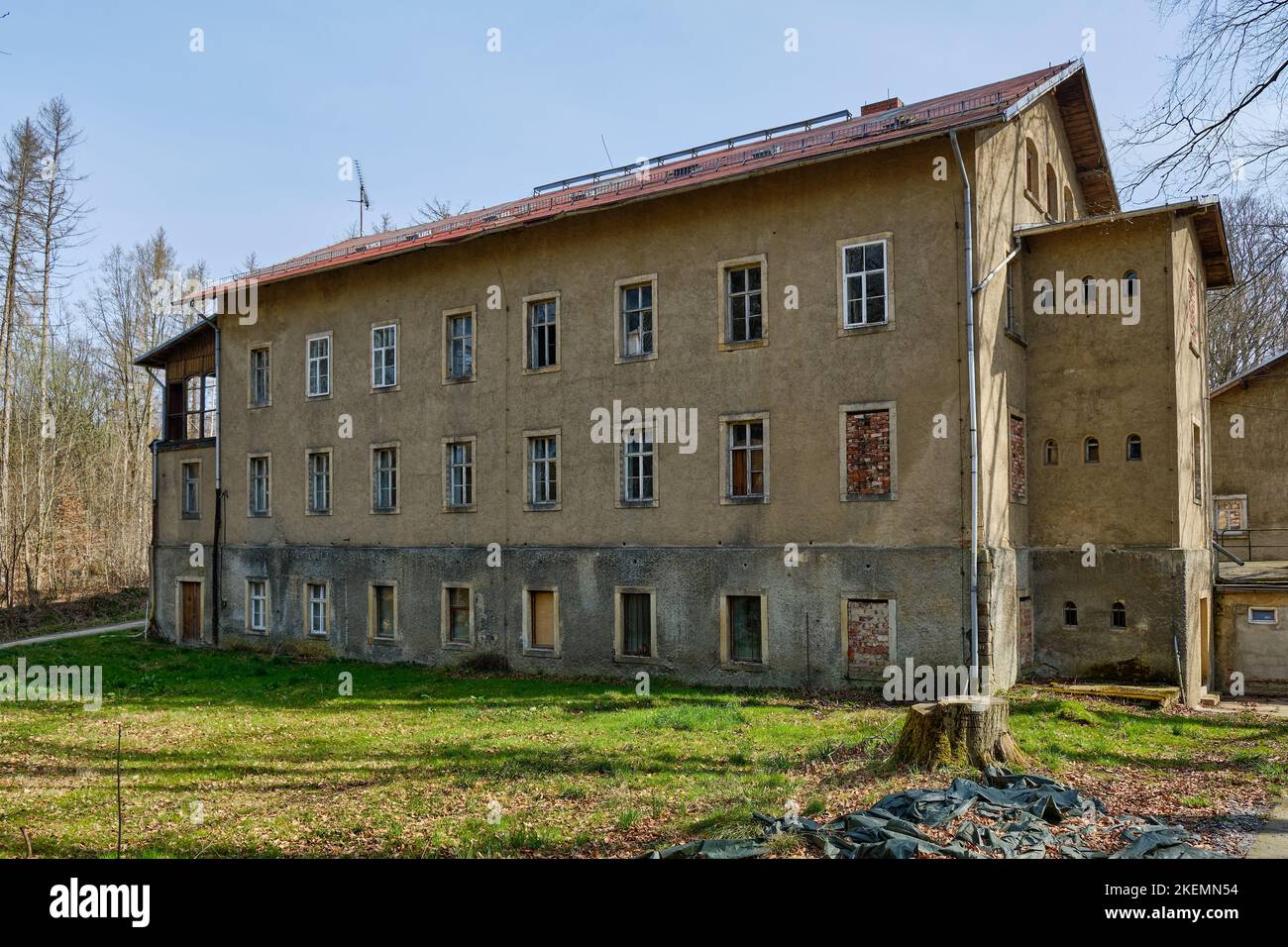 The derelict Luisenhof building, a former estate that belonged to the ...