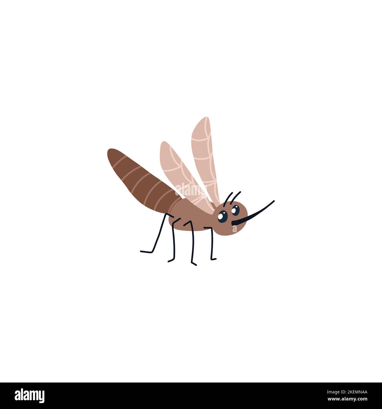 Cartoon mosquito character. Vector insect illustration Stock Vector ...
