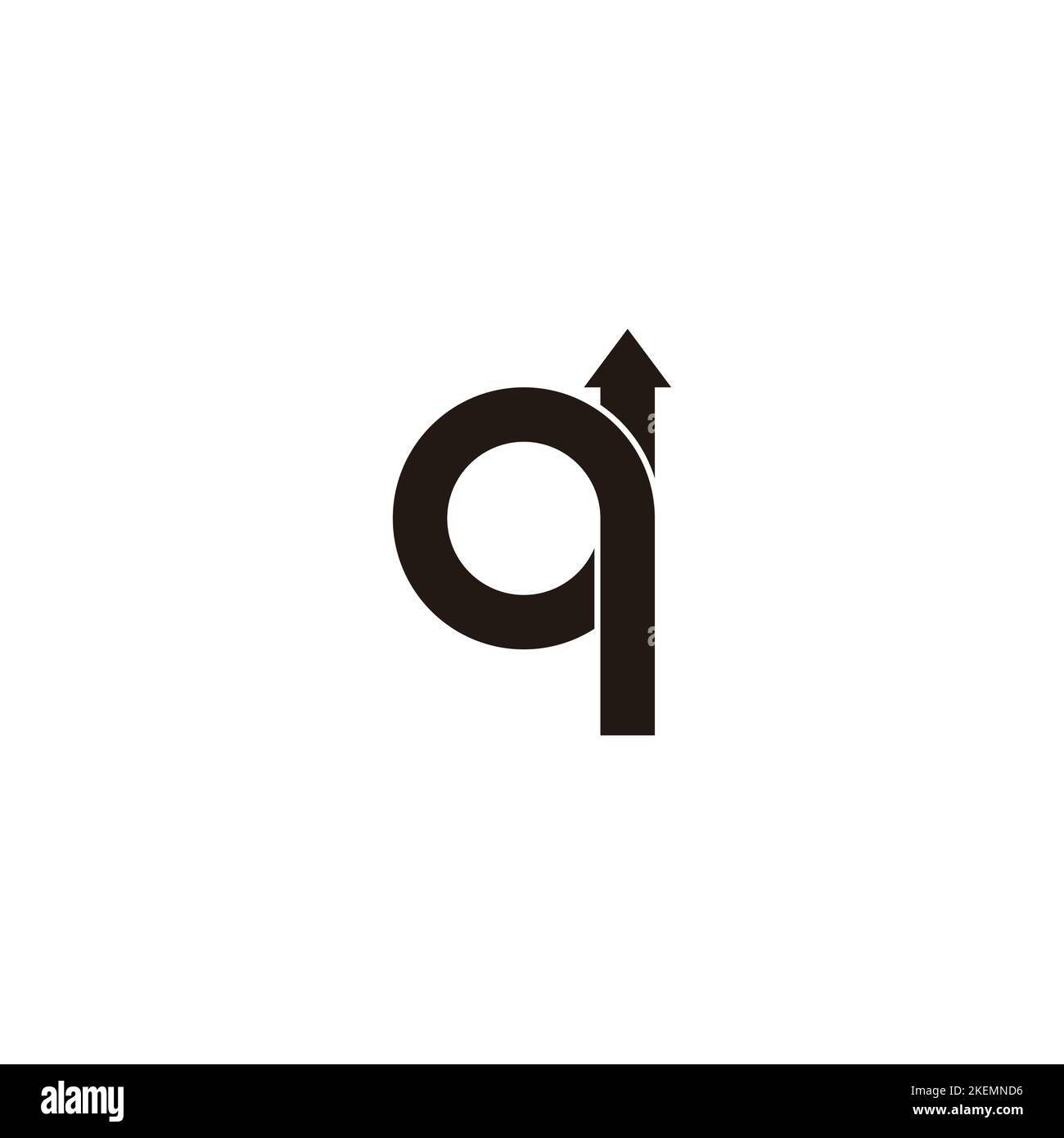 letter q simple loop arrow geometric line logo vector Stock Vector ...