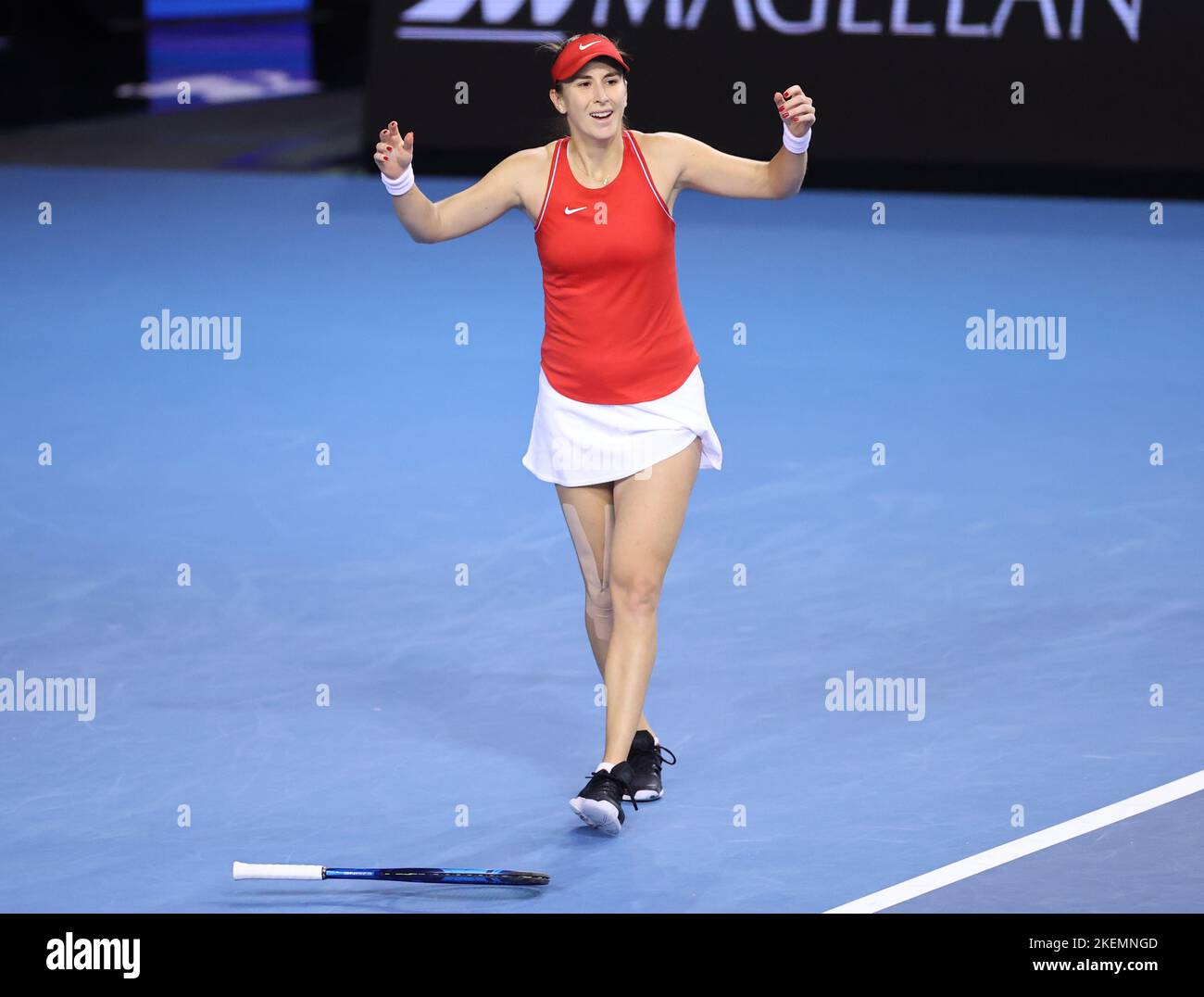 Switzerland's Belinda Bencic wins the Billy Jean Cup during the final ...