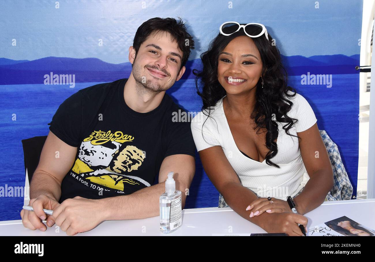 Zach Tinker and Raven Bowens arriving at the "Days of Our Lives" Day of Days 2022 Fan Event held ...