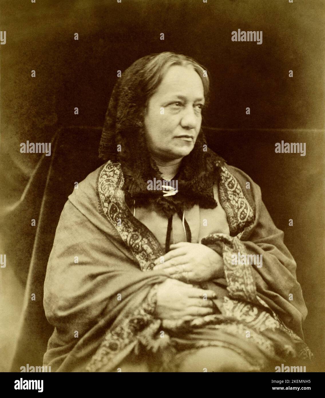 A portrait photograph of Julia Margaret Cameron, by Henry Herschel Hay ...