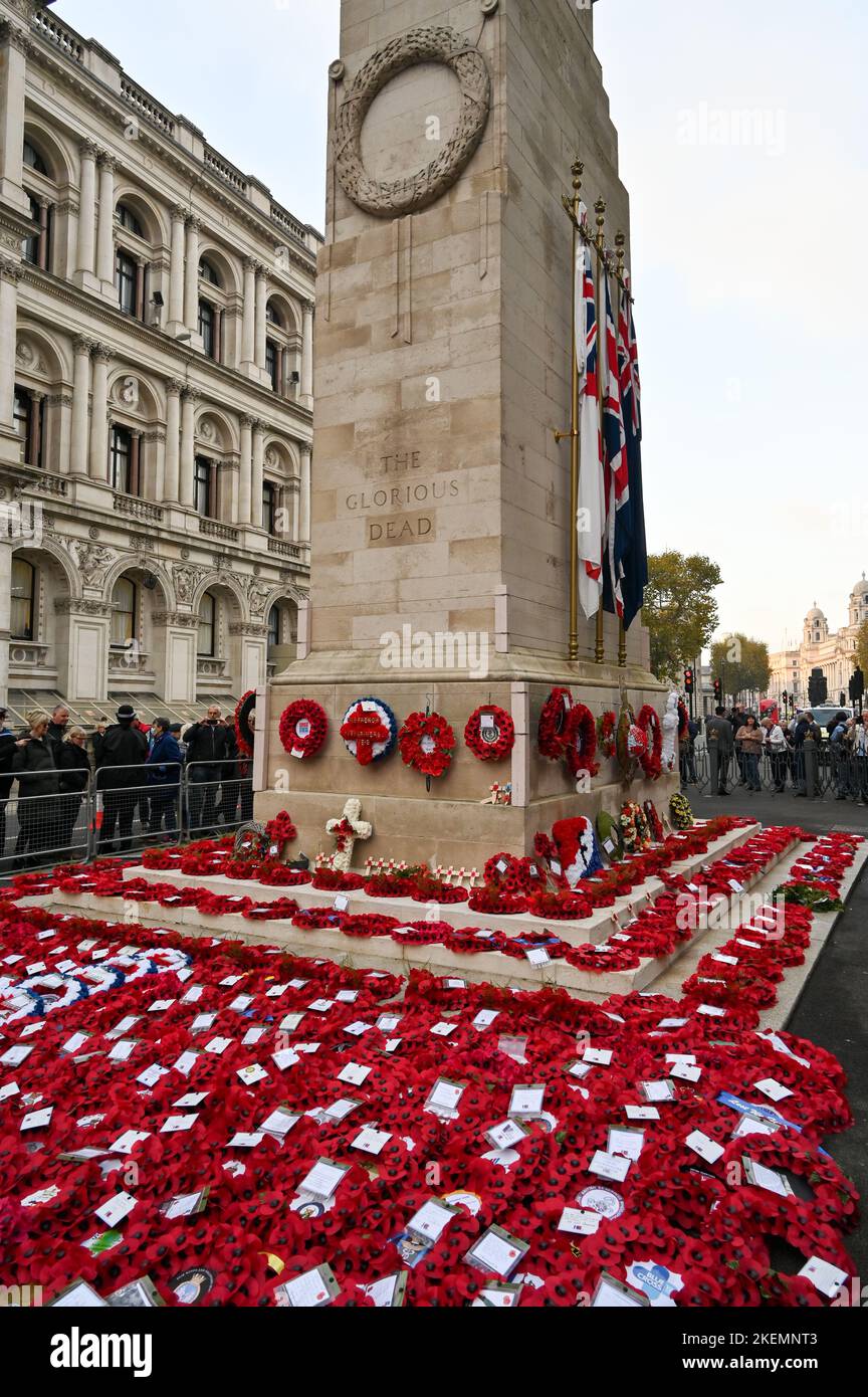 London, UK, 13th November 2022. The wreath laying at the 2022 ...