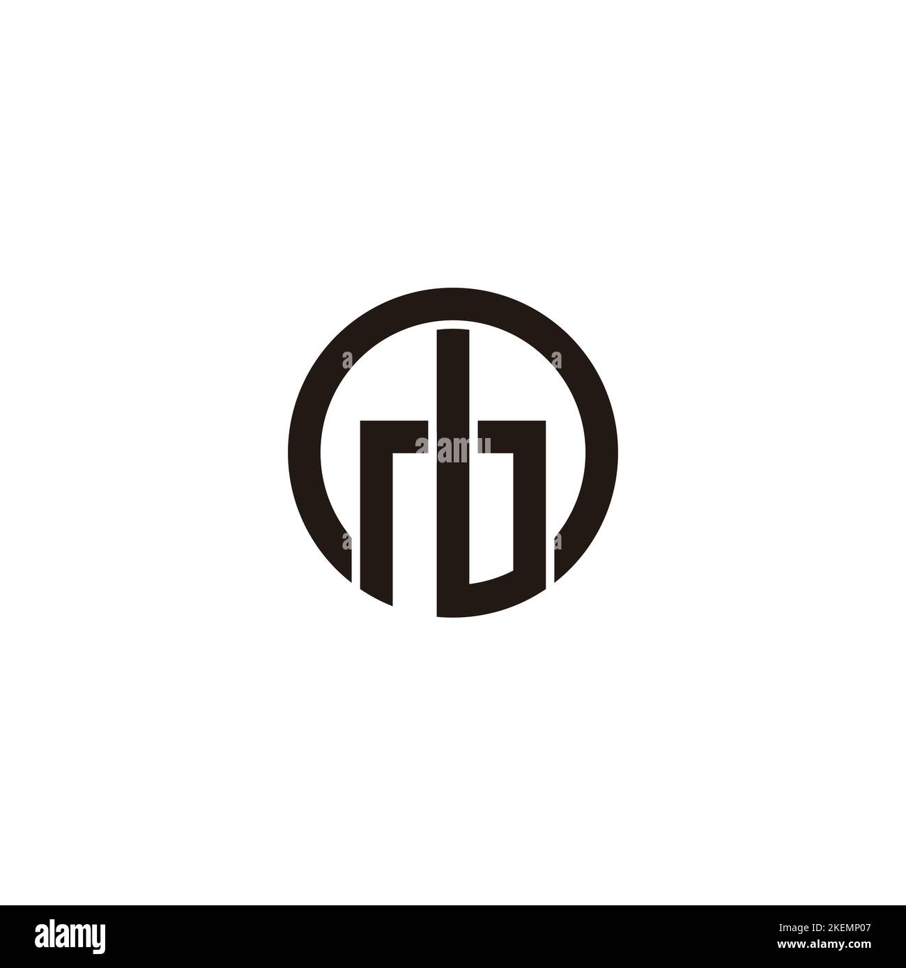 letter rb circle geometric linear logo vector Stock Vector Image & Art - Alamy